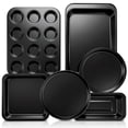 TINANA Nonstick Bakeware Set 6 Pcs, Stackable Carbon Steel Baking Pan ...