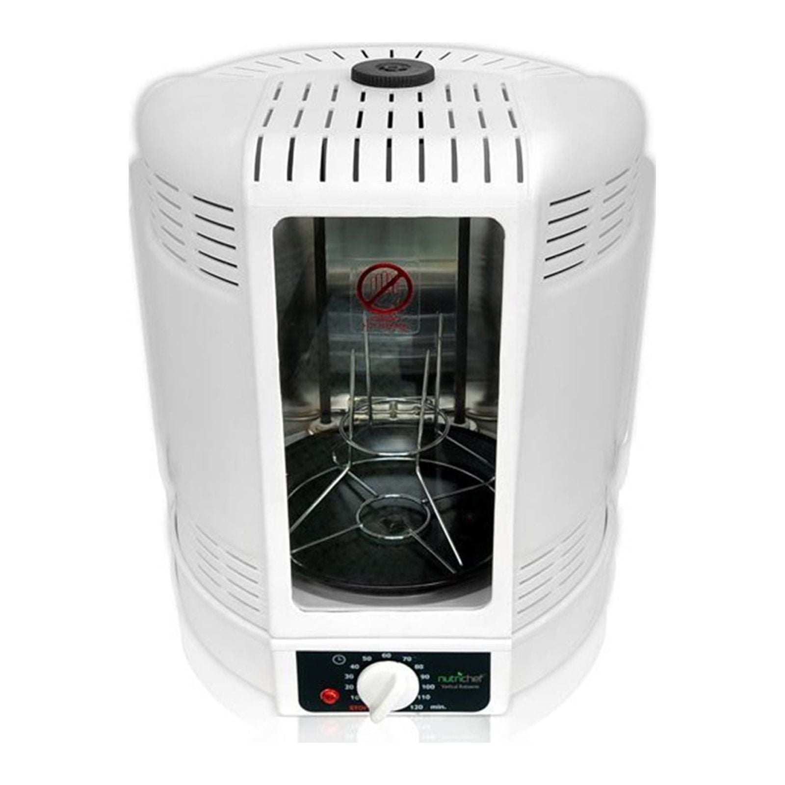 NutriChef Vertical Countertop Rotisserie Rotating Oven - White ...