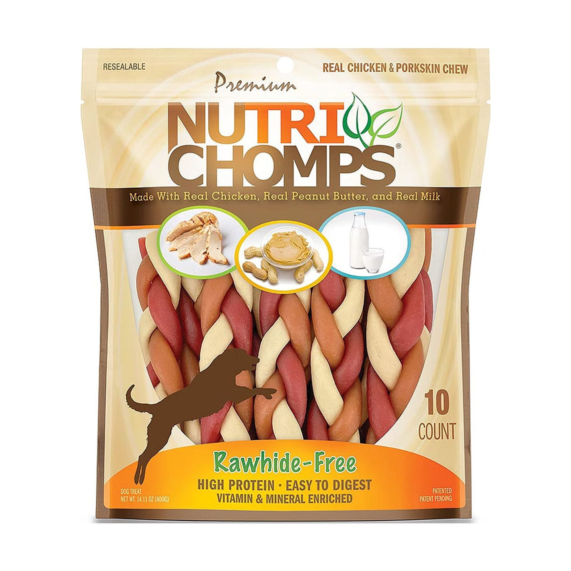 NutriChomps Dog Chews, 6-inch Braids (Pack of 8) - Walmart.com