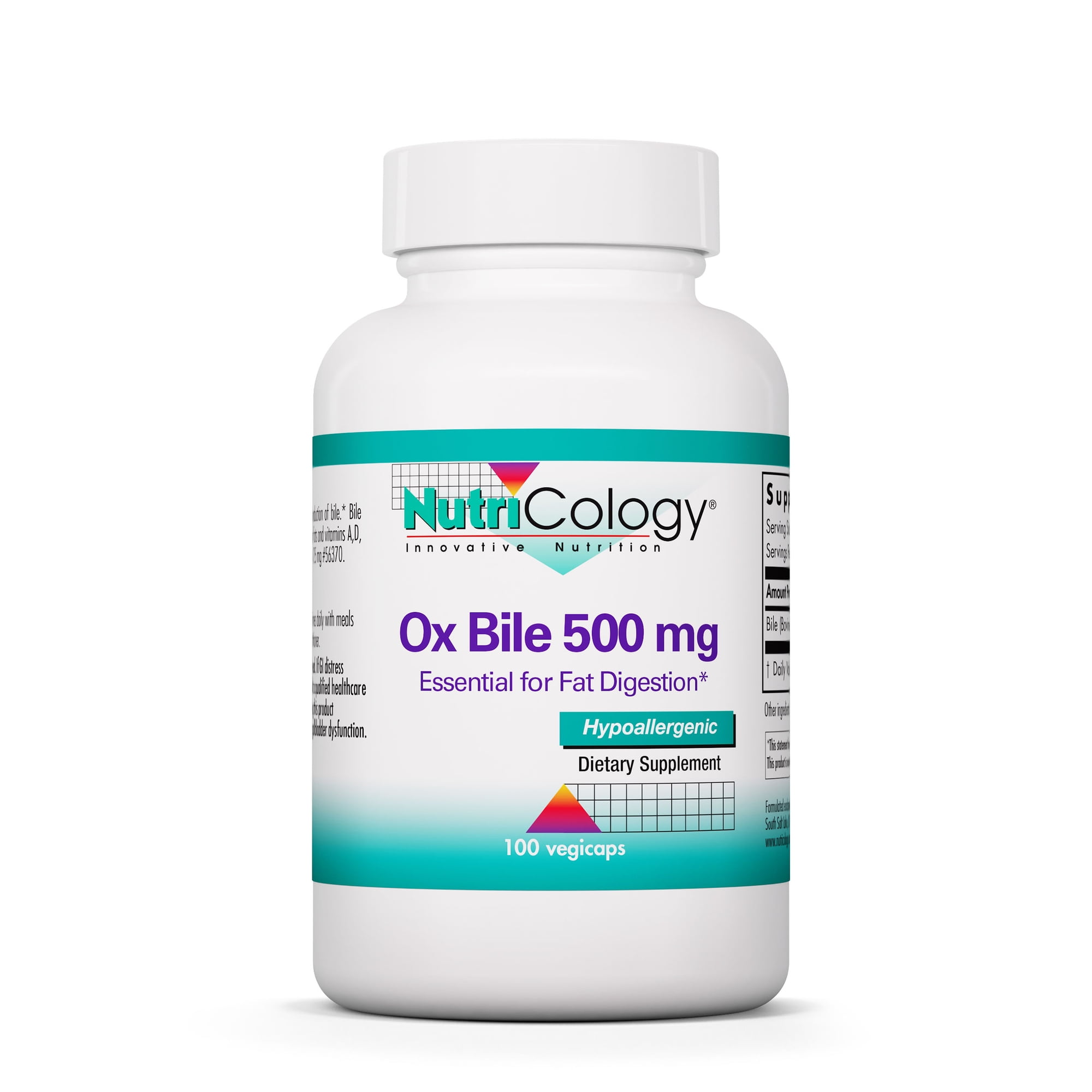 NutriCology Ox Bile 500mg - Pure Natural Supplement for Digestive ...