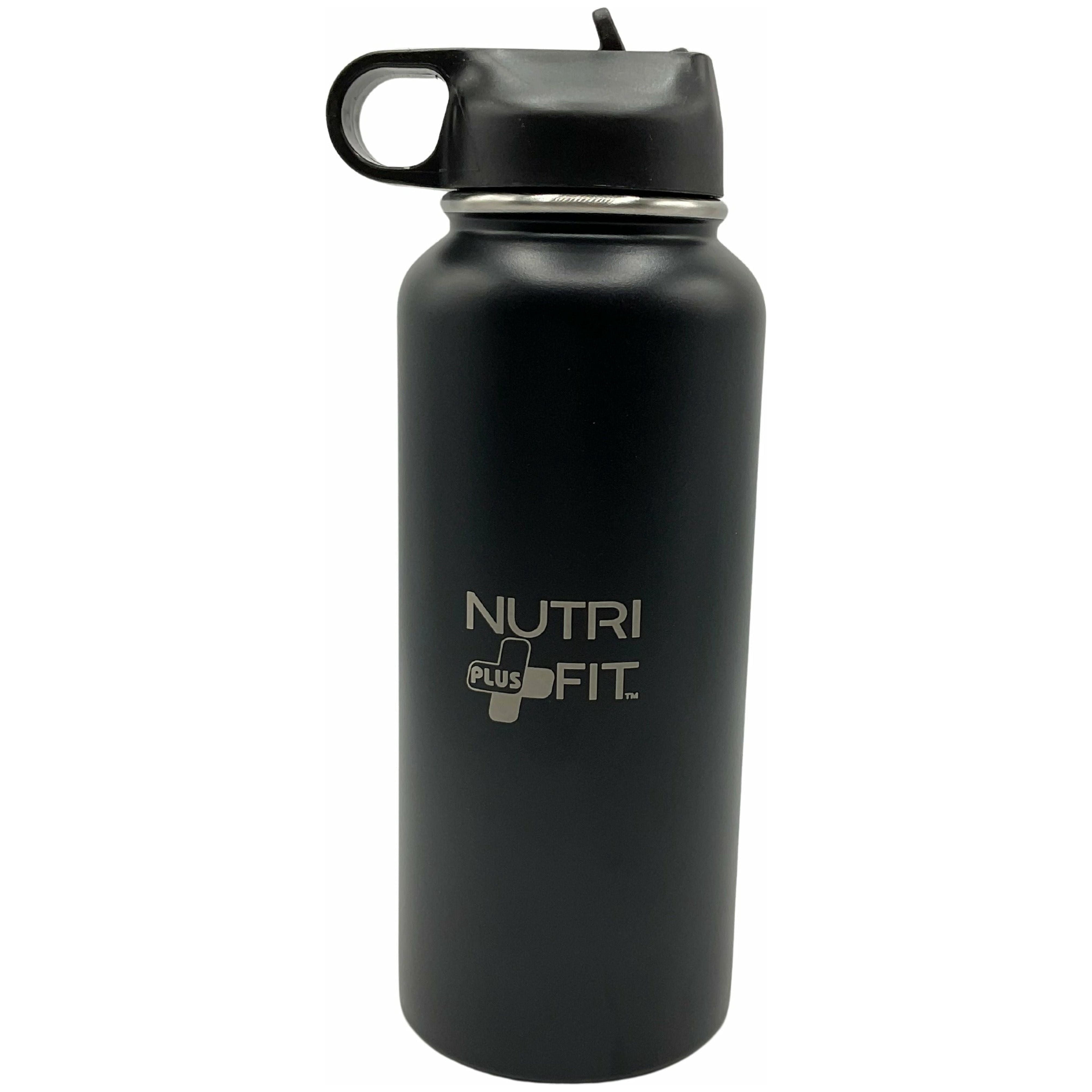 NutriFit Plus 32oz Stainless Steel Reusable Insulated Water Bottle ...