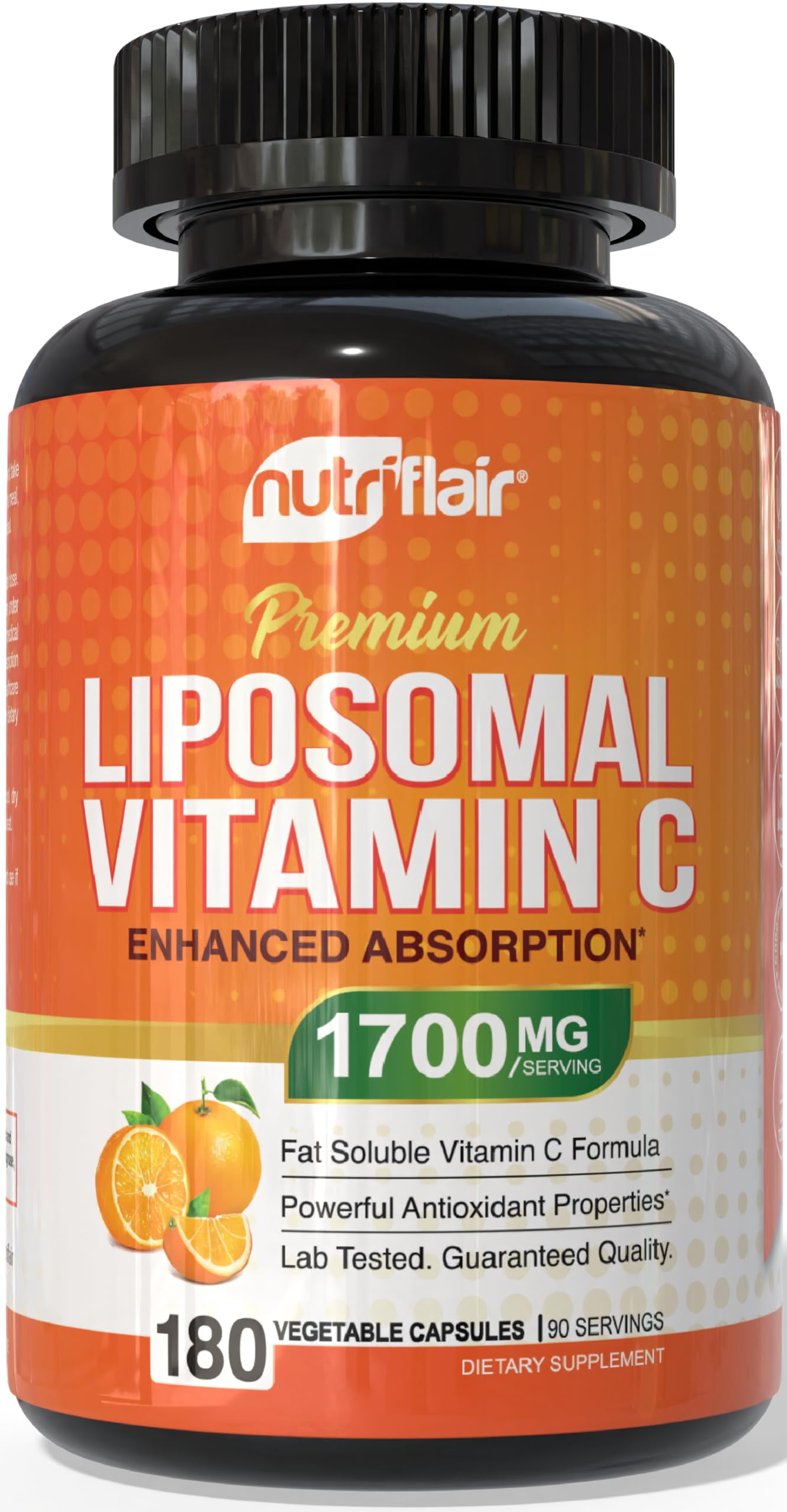 NutriFlair Liposomal Vitamin C, 180 Capsules - High Absorption, Fat ...