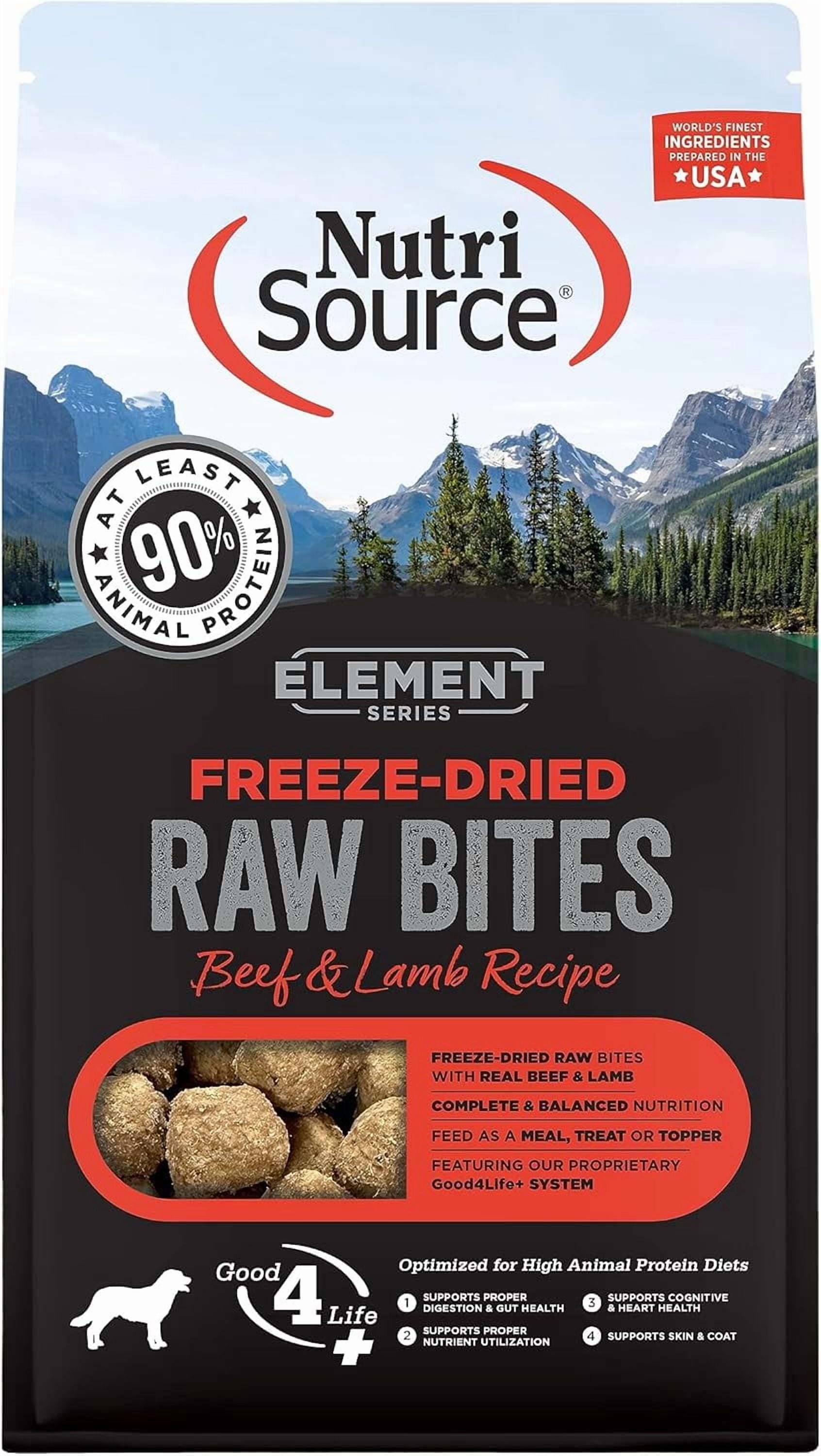 NutriSource Element Series Beef & Lamb Freeze Dried Raw Bites 10oz ...
