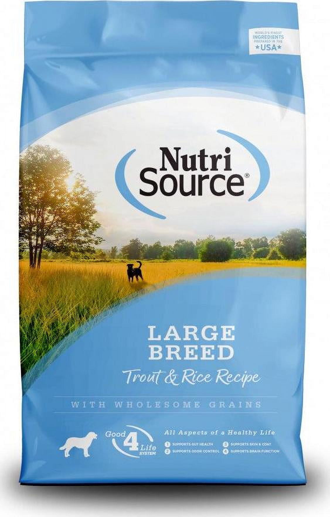 NutriSource Large Breed Trout and Rice Recipe Dry Dog Food 26 lb ...