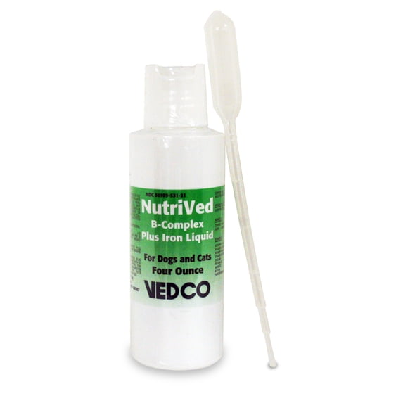 NutriVed B-Complex Plus Iron Liquid for Dogs & Cats (4 oz) - Walmart.com