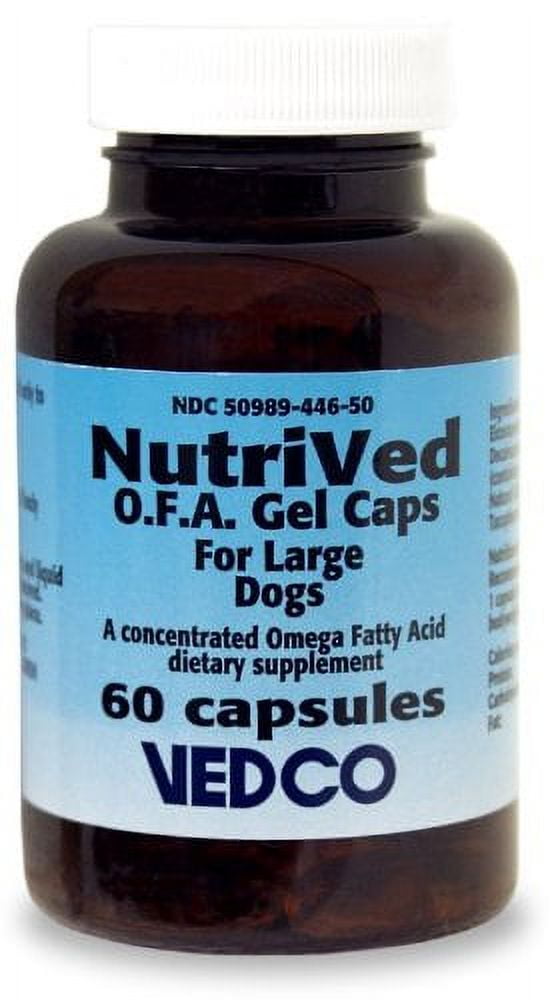 NutriVed O.F.A. Gel Caps for Large Dogs (60 count), For supplementation ...