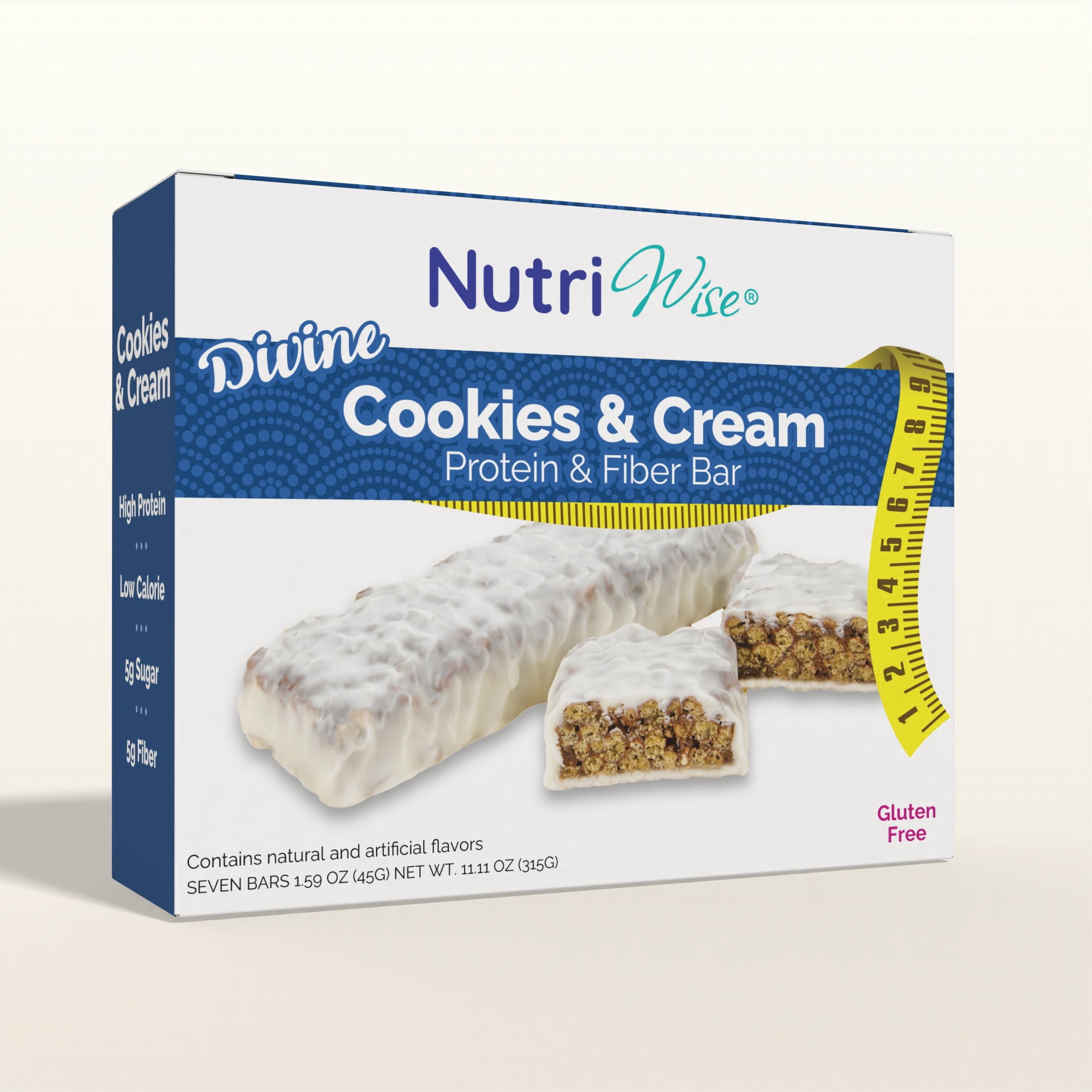 NutriWise Divine Cookies Cream Protein Bars (7ct) - Walmart.com