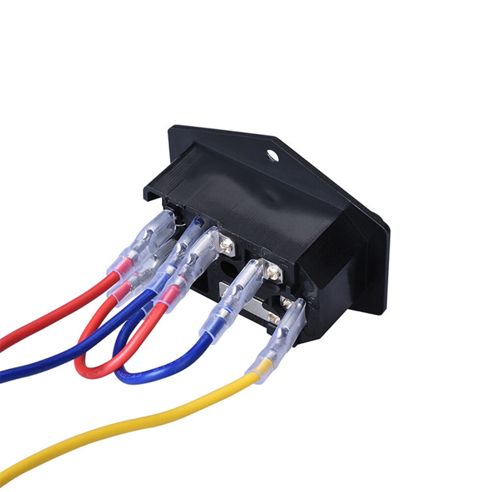 15A 110/220V Power Outlet Rocker Module Plug with Fuse for 3D Printer ...