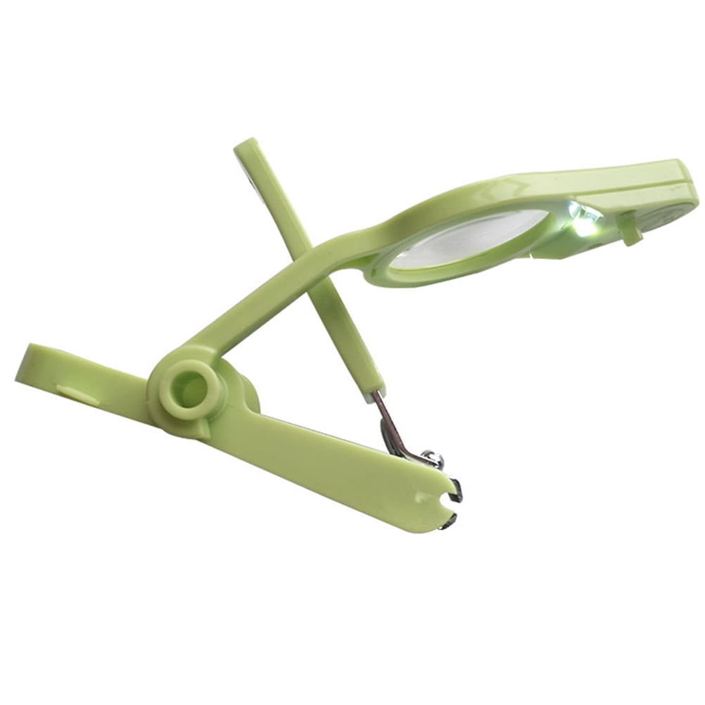 VORCOOL Portable Nail Clippers With Light And Magnifier Green 1Pcs ...