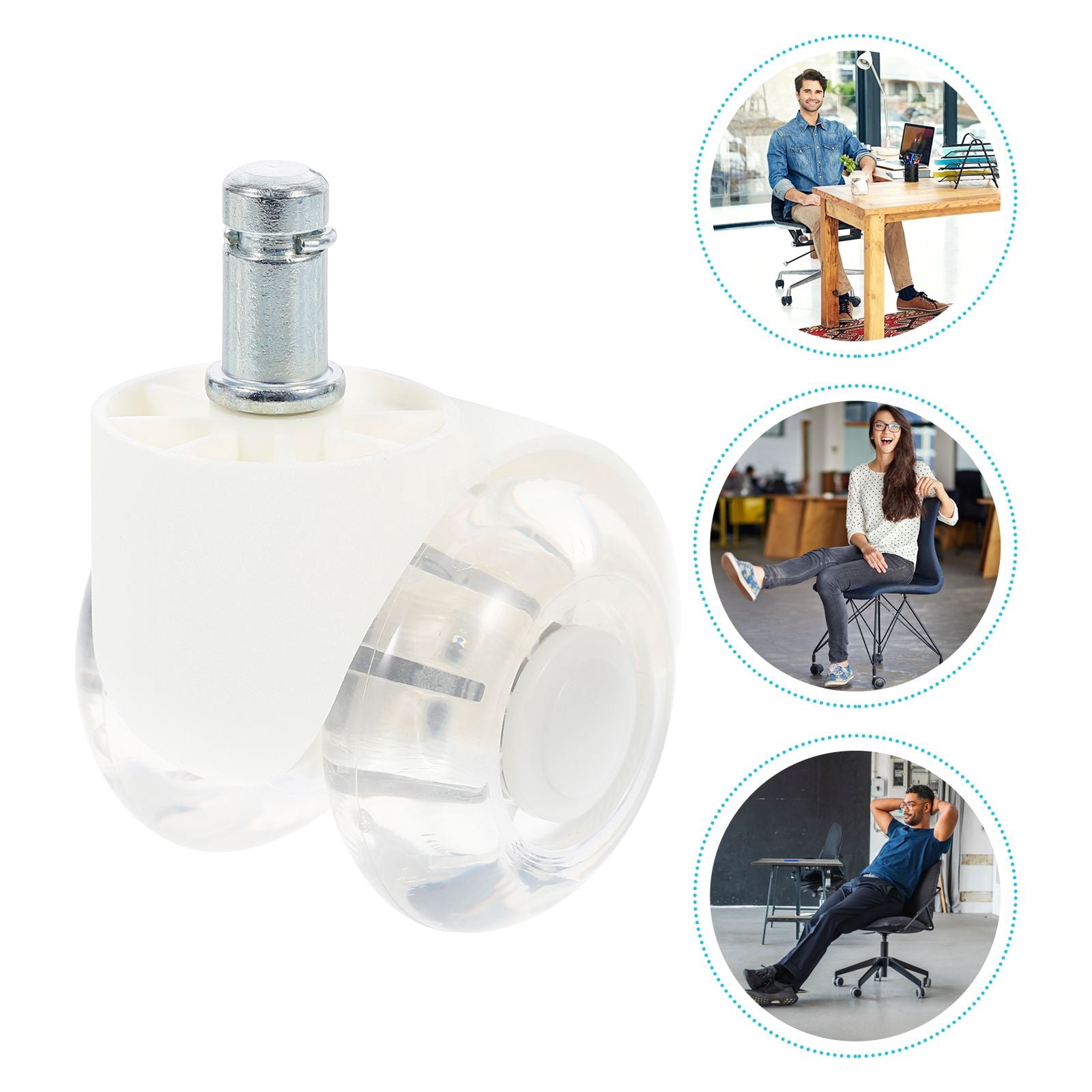 Nutrianeous 5Pcs Chair Caster Wheel Replacement for Furniture Smooth ...