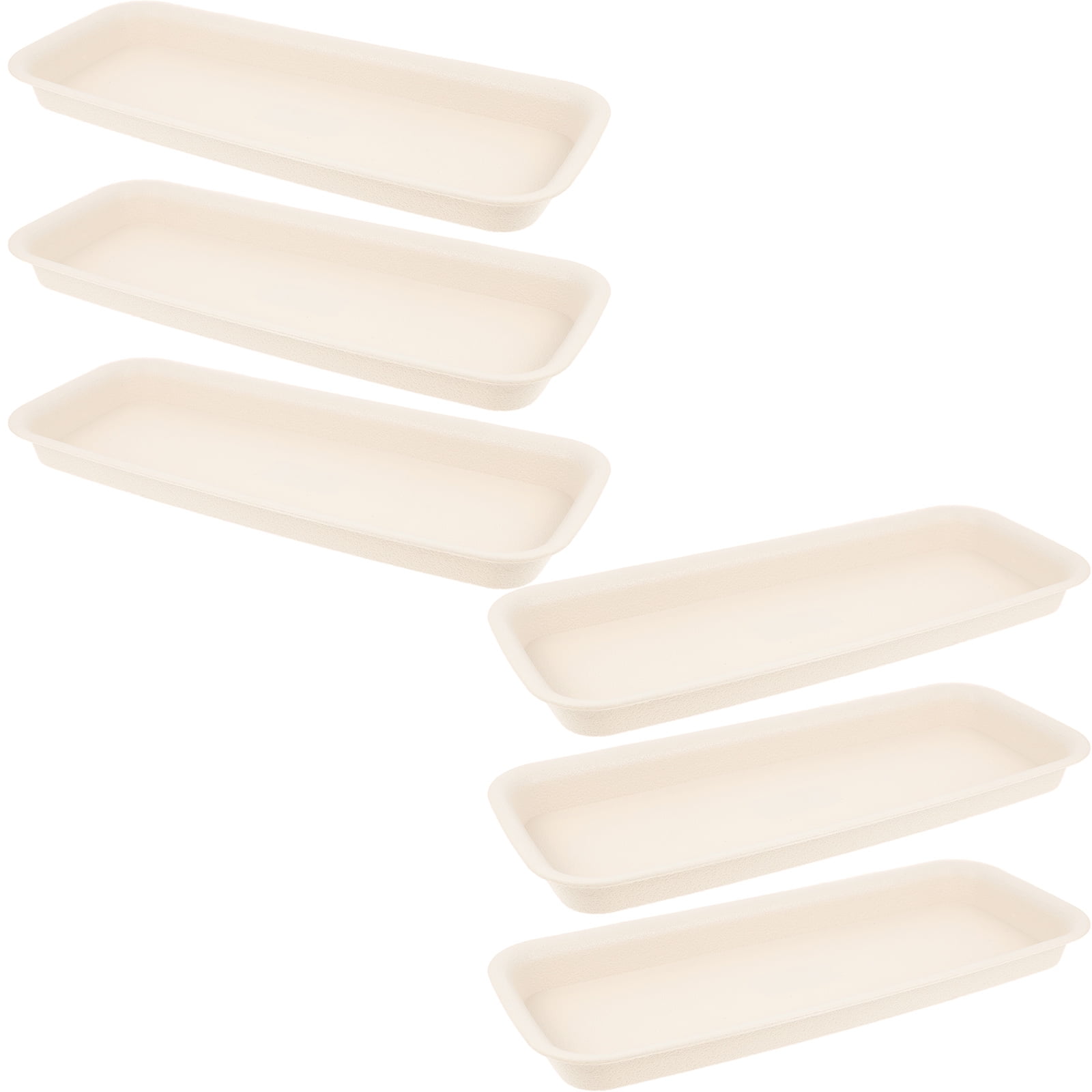 Nutrianeous 6 Pcs Ties Flower Pot Trays Plant Rectangular Pottery Pots ...
