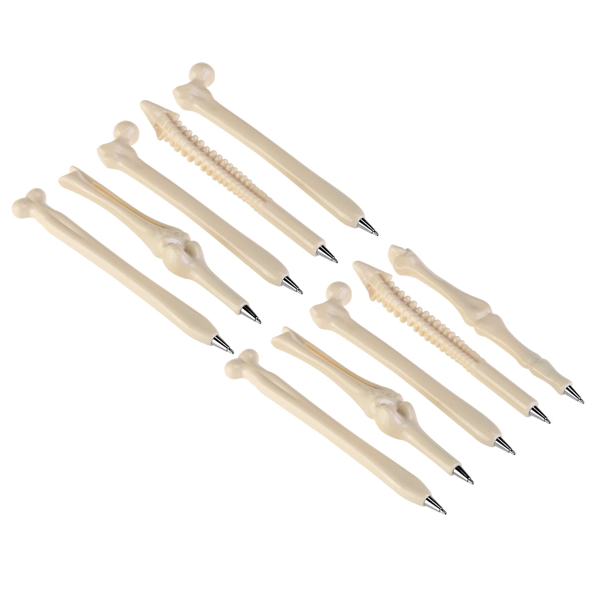 TINKSKY 10pcs Novelty Bone Design Ballpoint Pens with Black Ink for ...