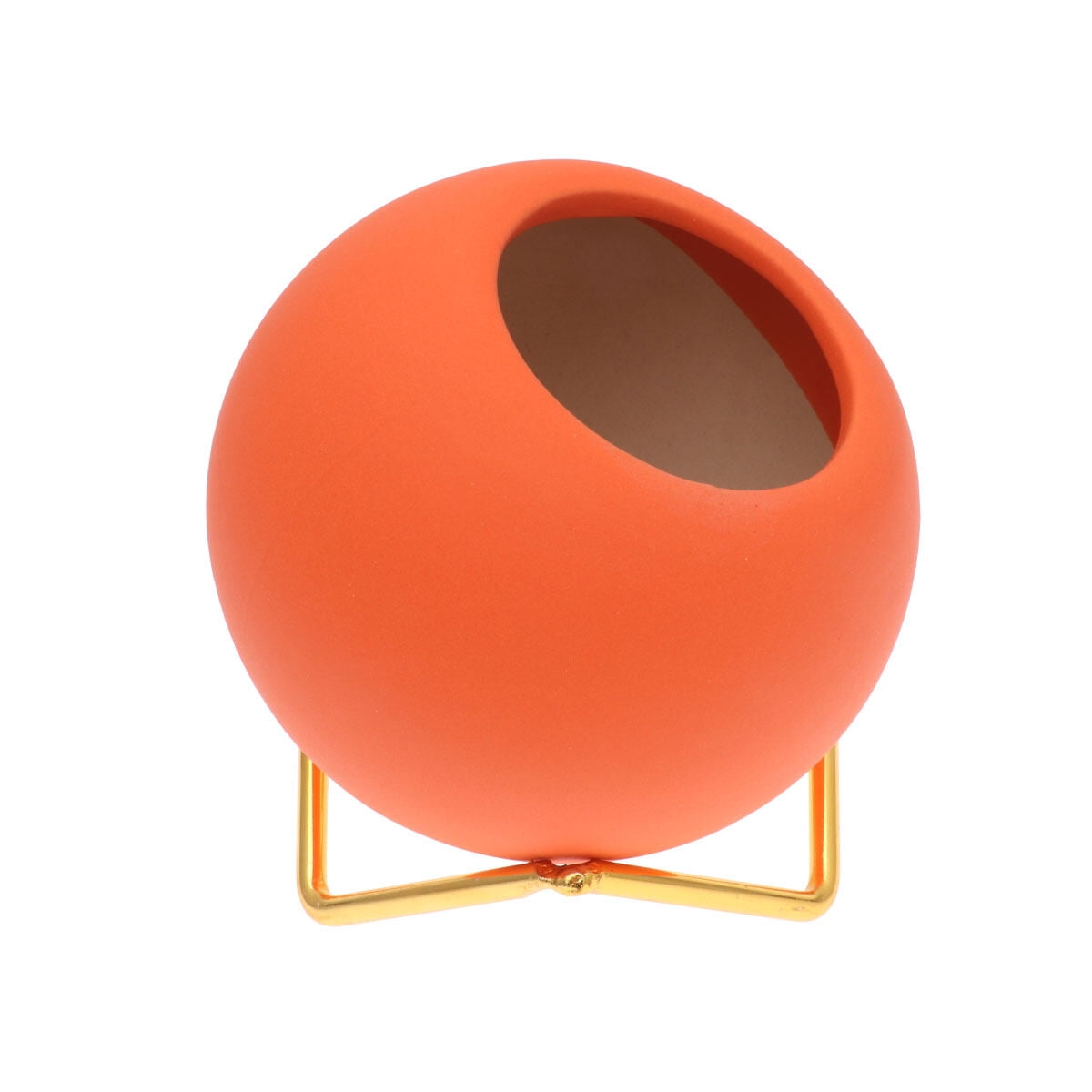 Nutrianeous Vases Round Flower Pot Fashionable Flower Pot Orange Plant ...