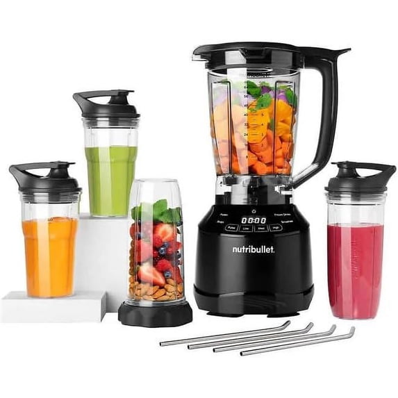 Nutribullet 1500W Smart Touch Blender with Single-Serve Cups and High ...