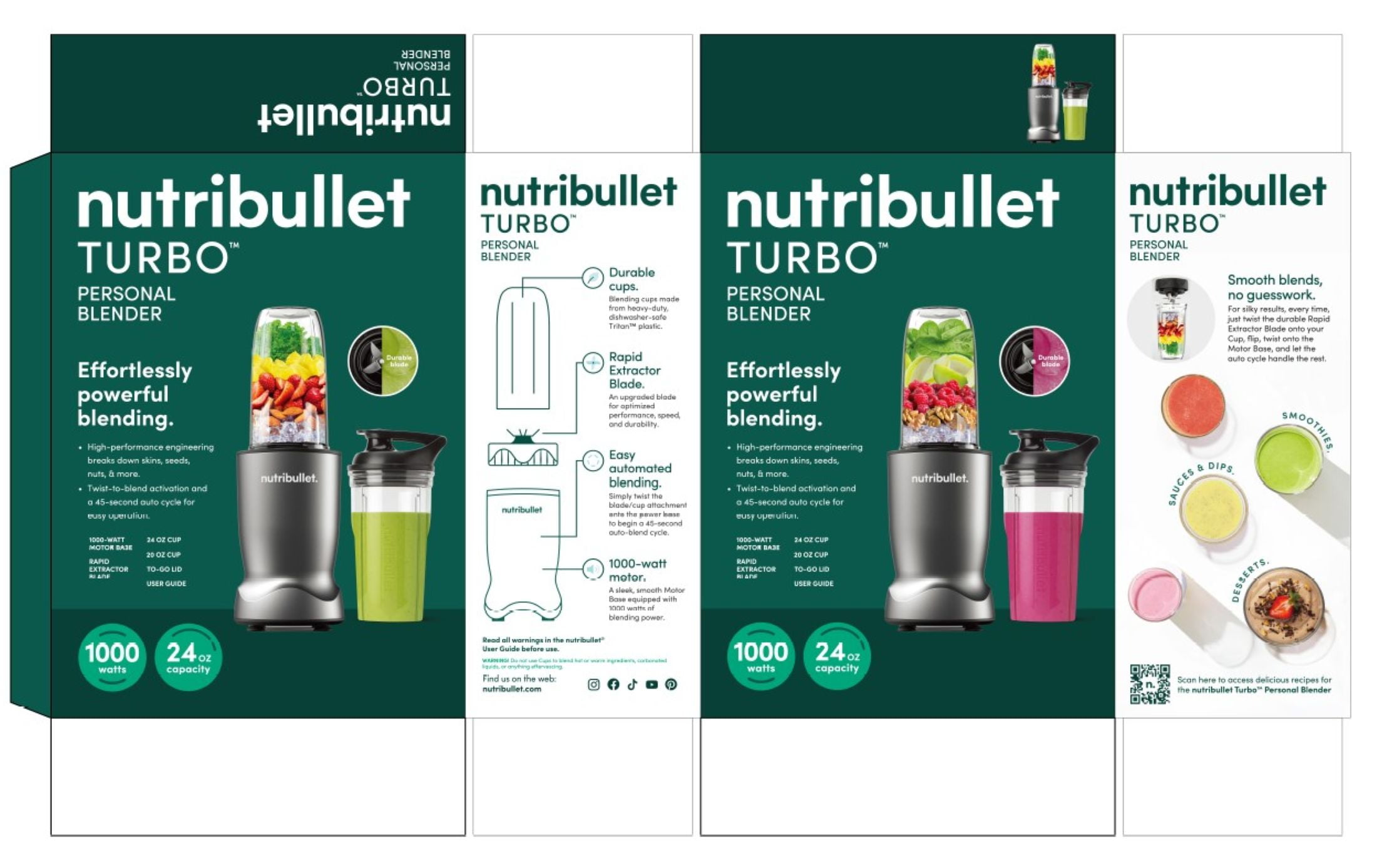 Nutribullet Turbo 1000W Matte Black - Walmart.com