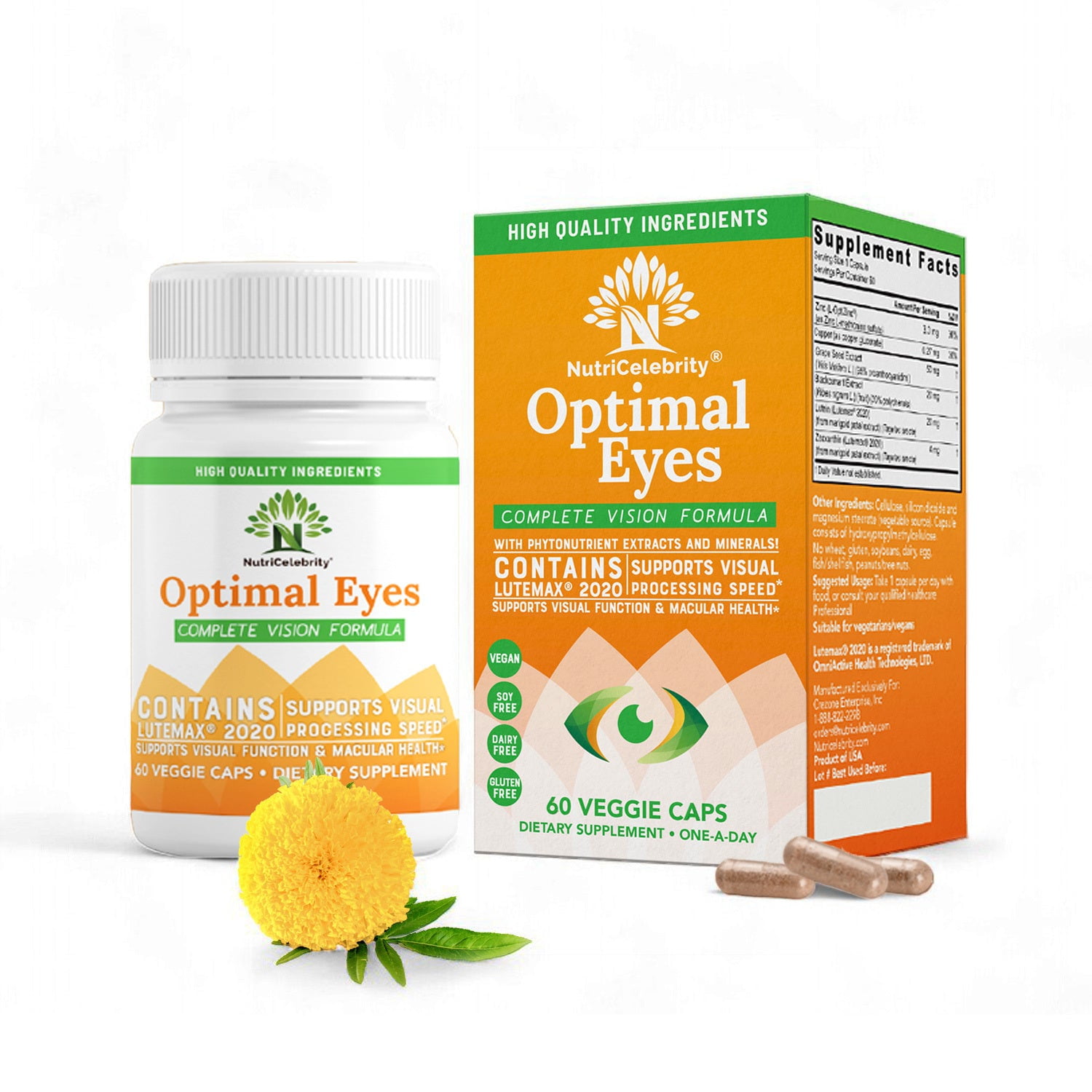 Nutricelebrity - Optimal Eyes (a Perfect eye formula), 60 capsules ...