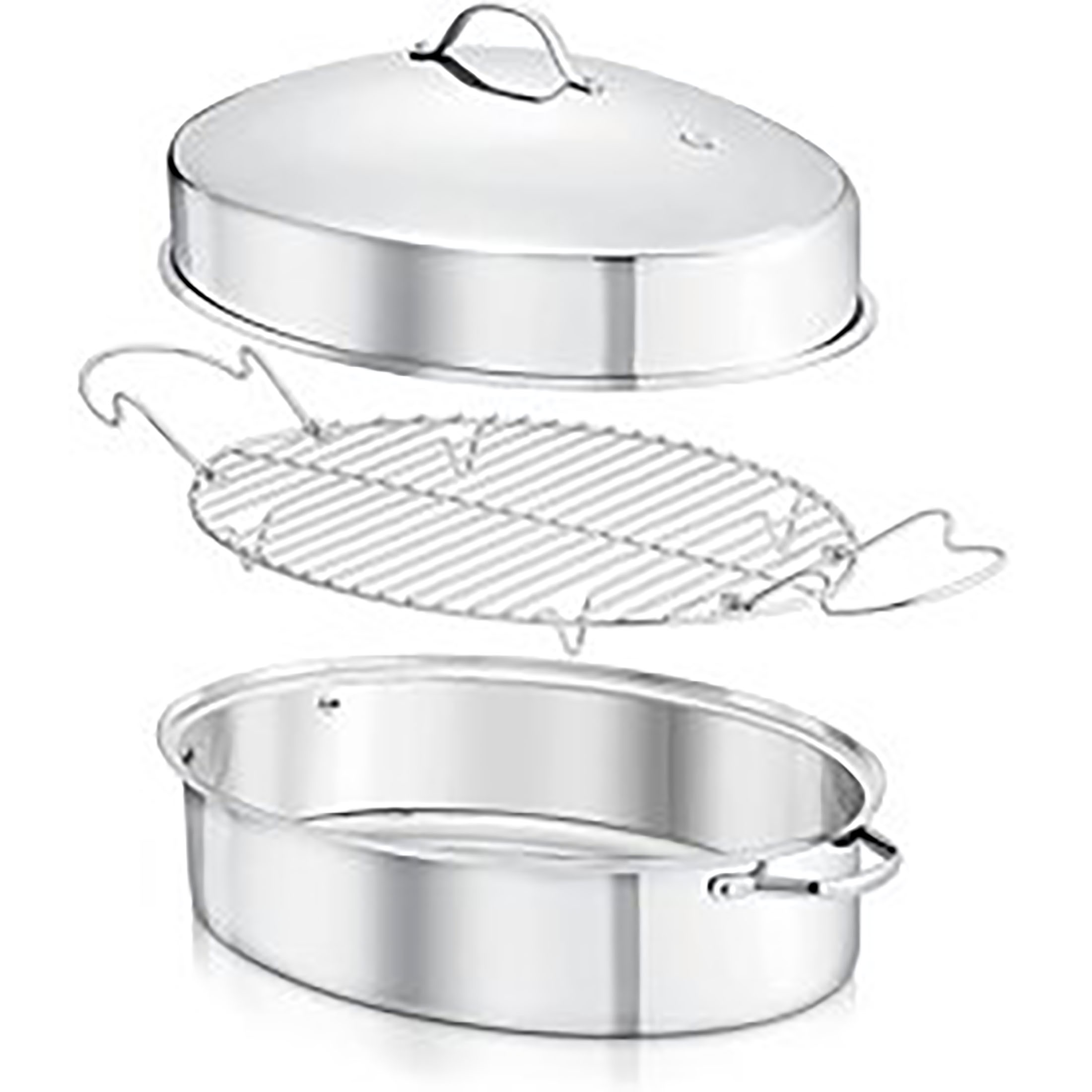 Cook Pro 4-Piece Stainless Steel Roaster/Lasagna Pan - Walmart.com