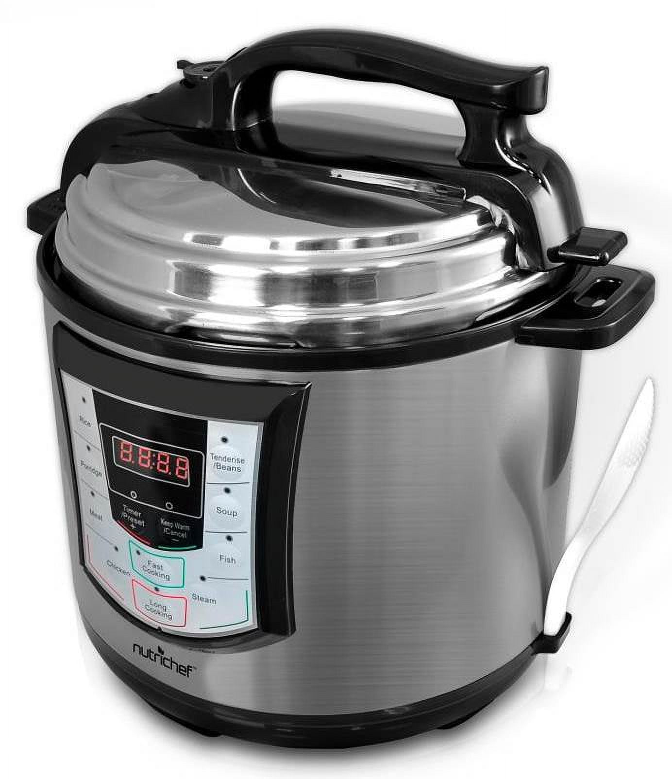 NUTRICHEF PKPRC22 ELECTRONIC PRESSURE COOKER AND STEAMER - Walmart.com