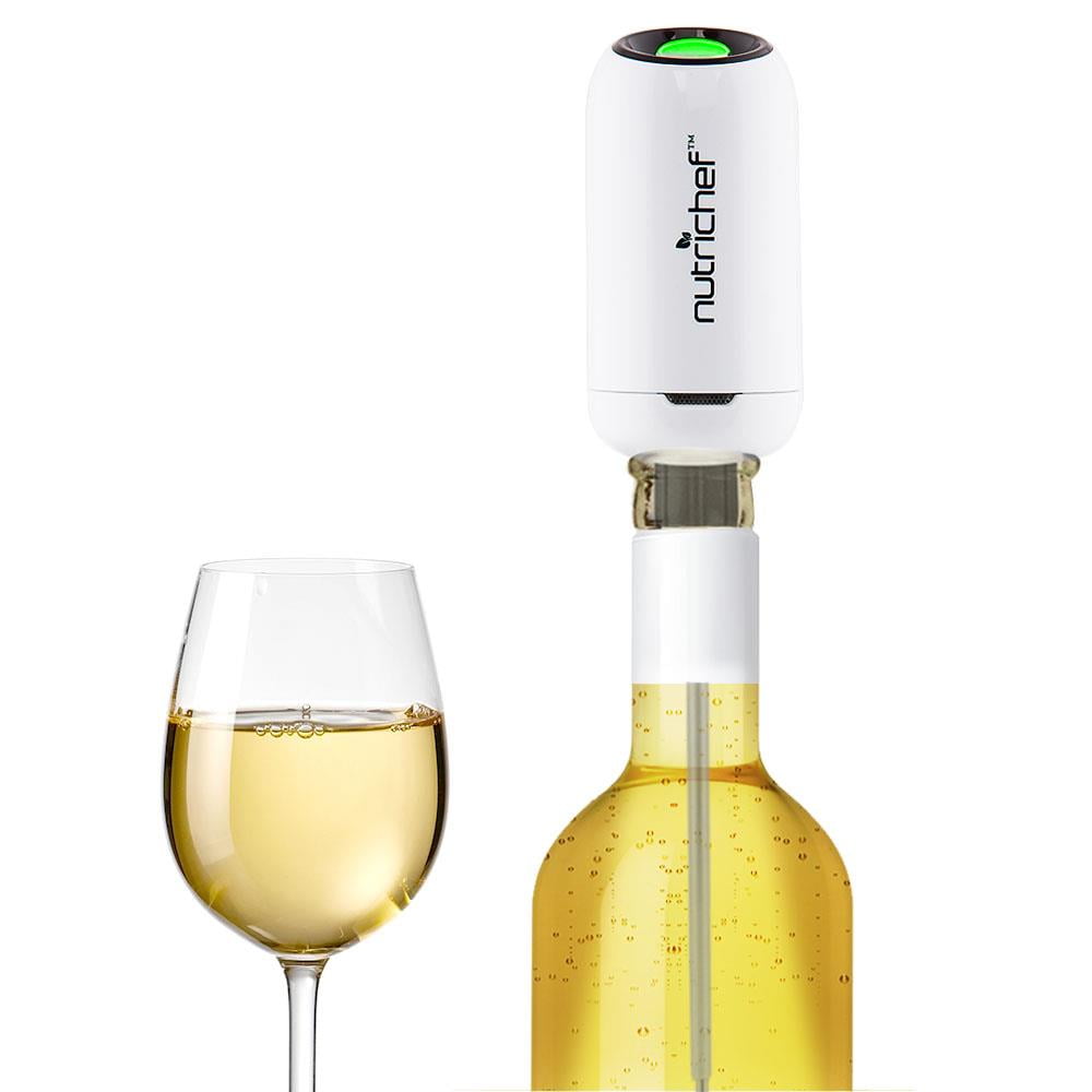 Nutrichef Premium Electric Wine Aerator - Full Red and White Bottle or ...
