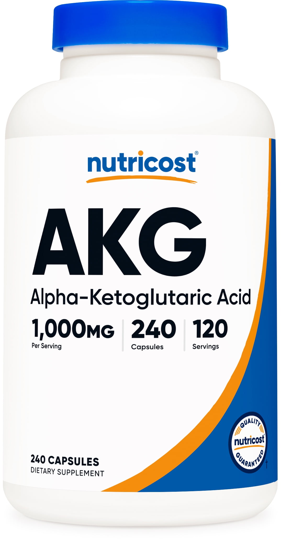 Nutricost AKG Alpha Ketoglutaric Acid, 1,000 mg, 240 Capsules, Energy ...