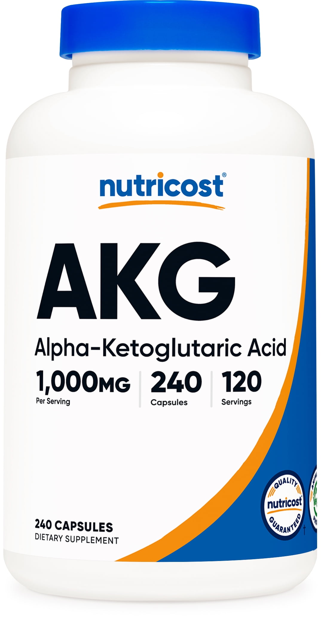 Nutricost AKG Alpha Ketoglutaric Acid, 1,000 mg, 240 Capsules, Energy ...