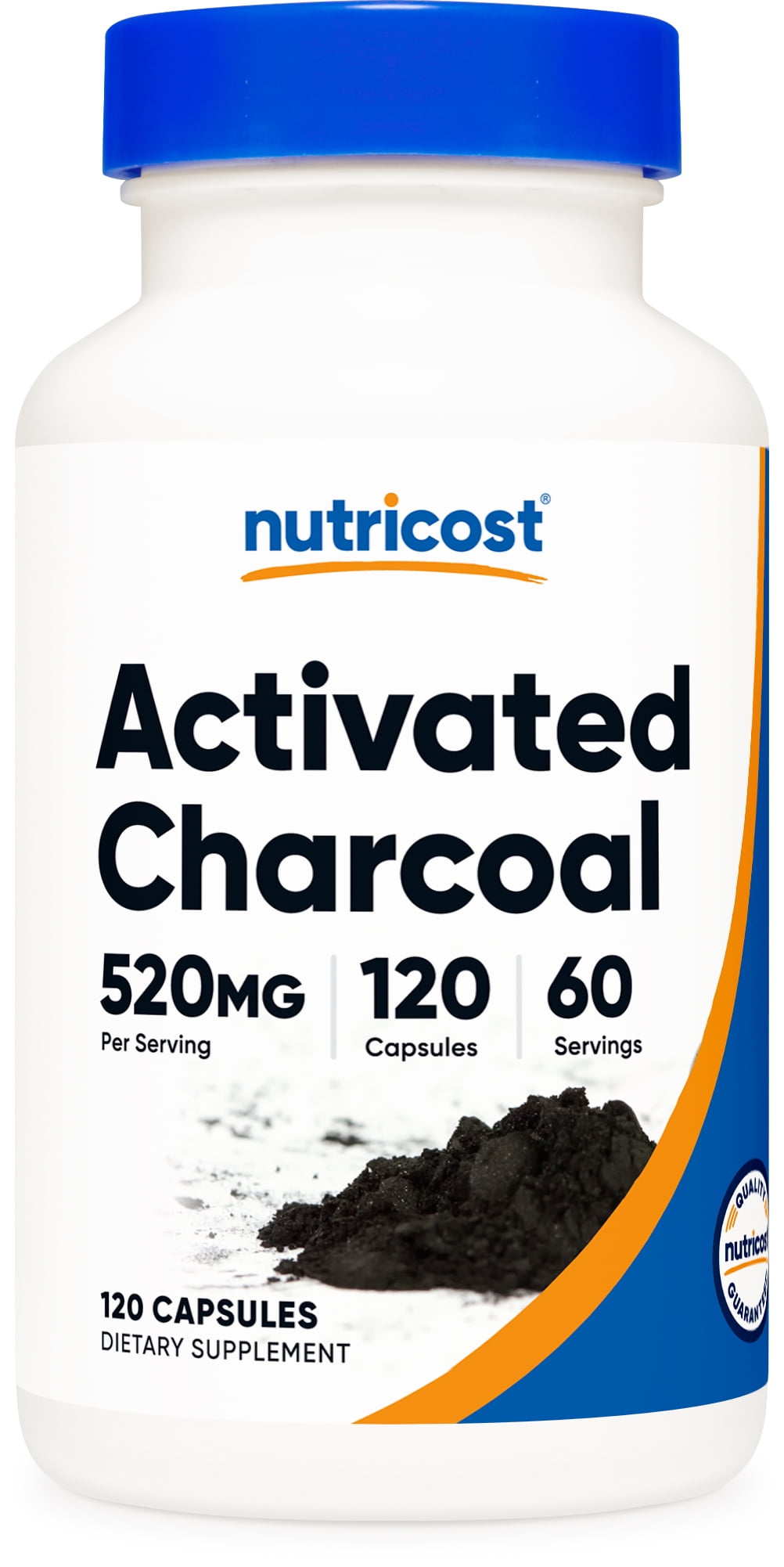Nutricost Activated Charcoal 520mg Capsules - 120 Count from Coconut Shells - Walmart.com