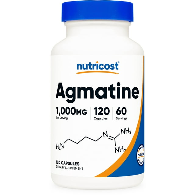 Nutricost Agmatine Sulfate 1000mg, 120 Capsules (500mg Per Capsule) Supplement - Walmart.com