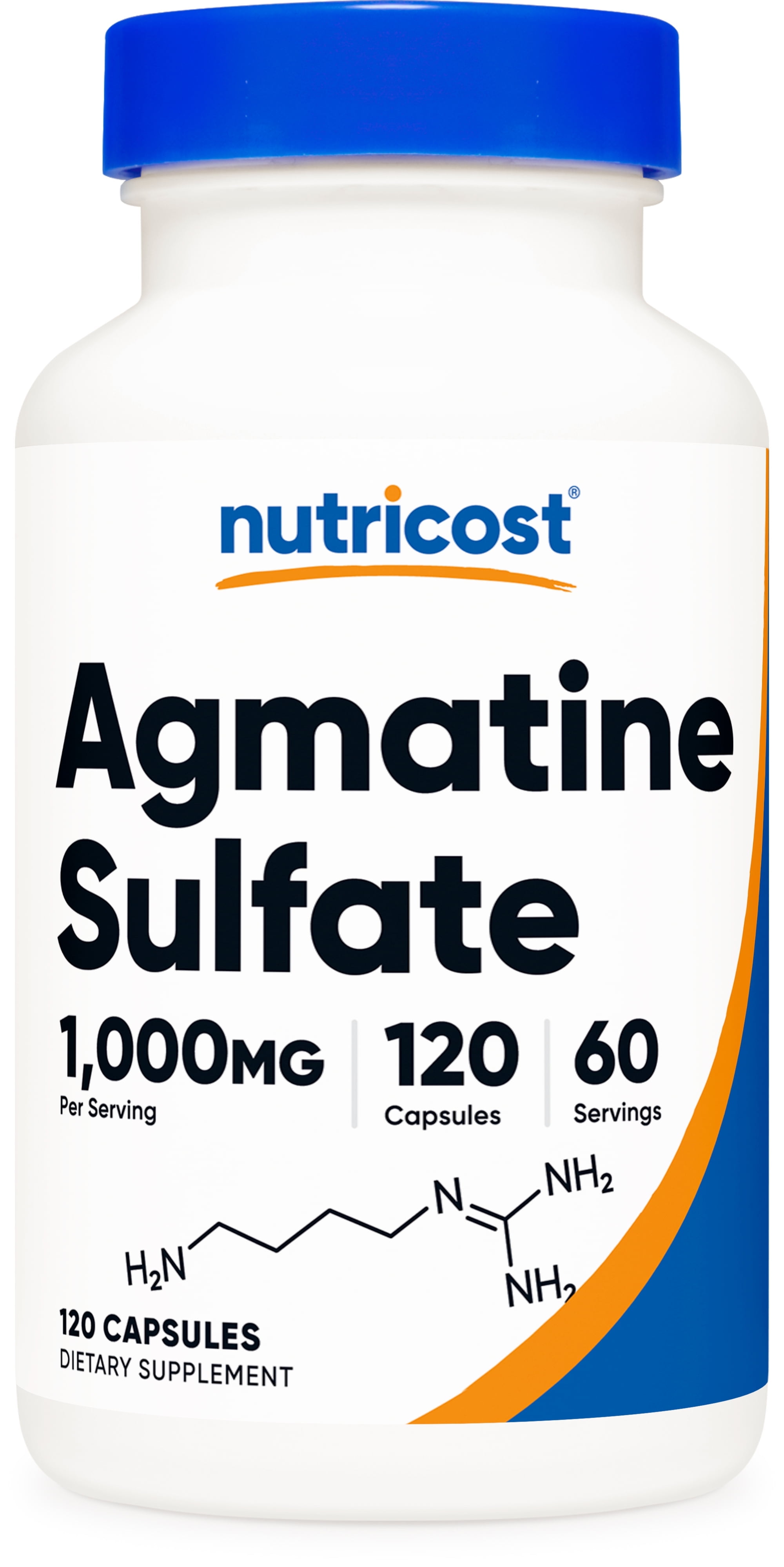 Nutricost Agmatine Sulfate 1000mg, 120 Capsules (500mg Per Capsule) Supplement - Walmart.com