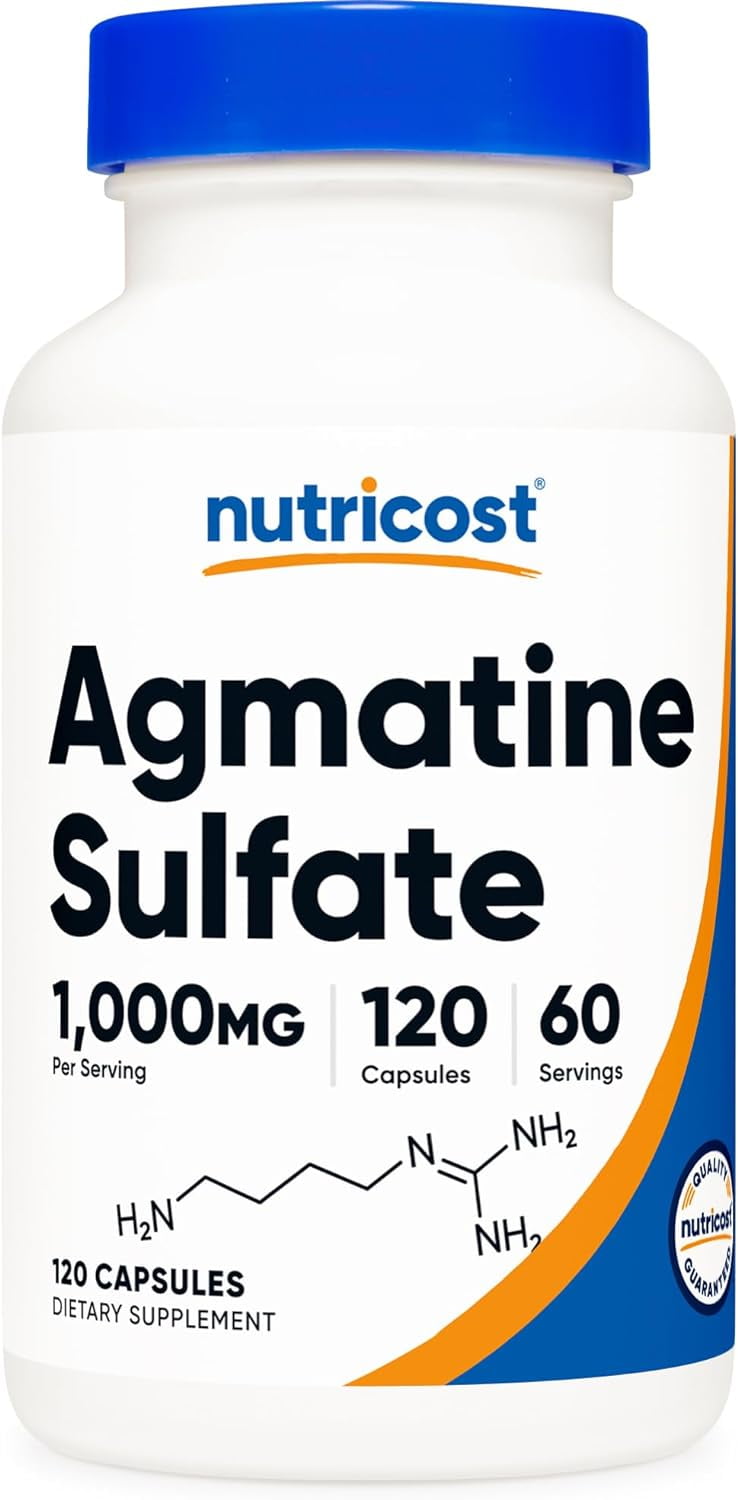 Nutricost Agmatine Sulfate 1000mg, 120 Capsules (500mg Per Capsule ...