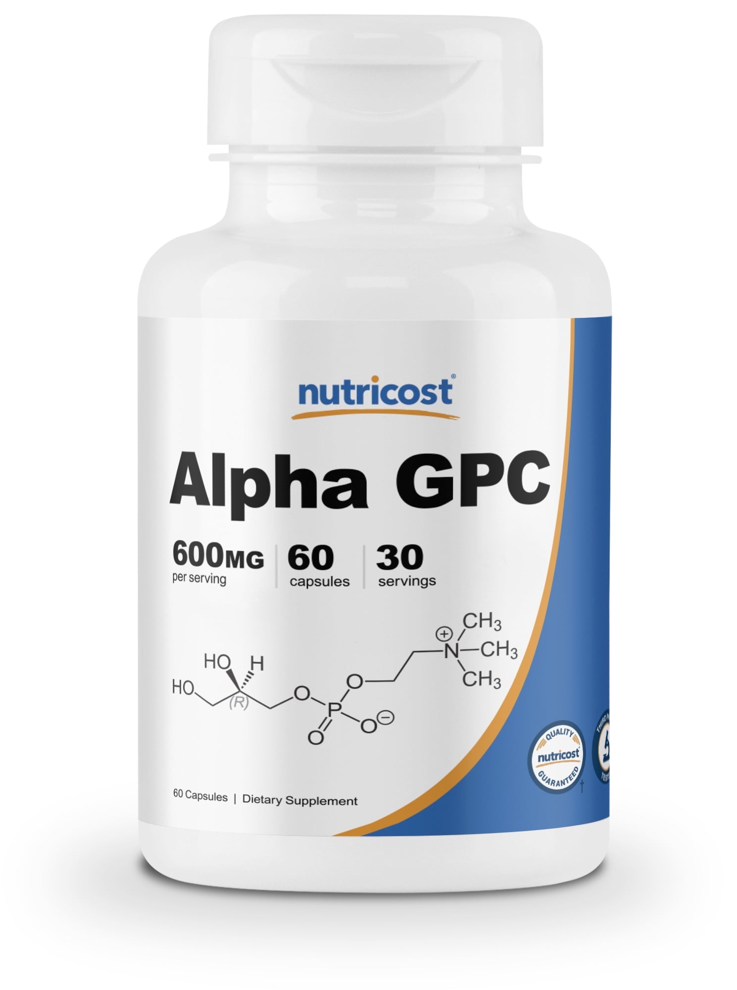 Nutricost Alpha GPC 600mg - 60 Vegetarian Capsules, Non-GMO, Gluten ...