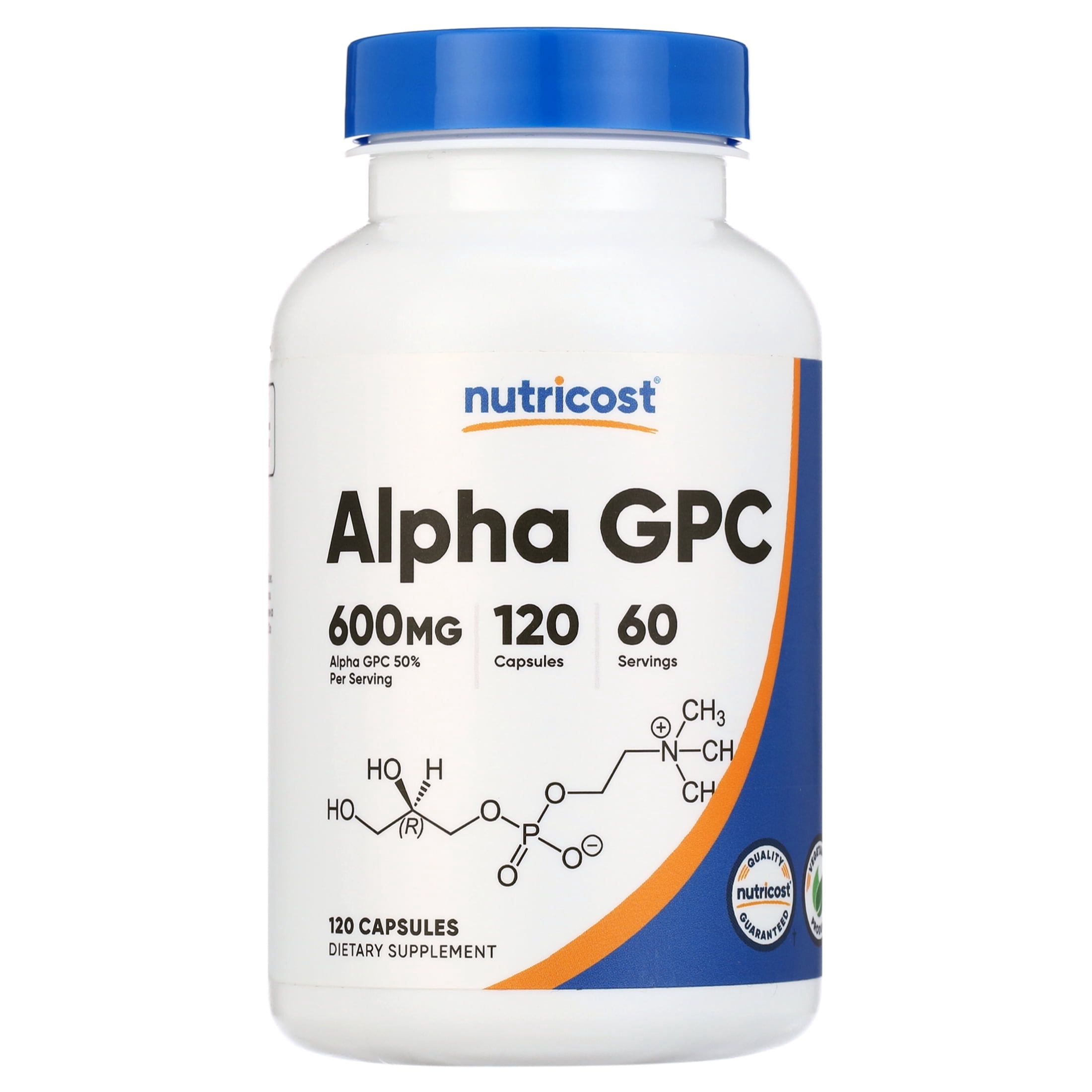 Nutricost Alpha GPC 600mg Supplement, Non-GMO, Gluten Free, Vegetarian ...