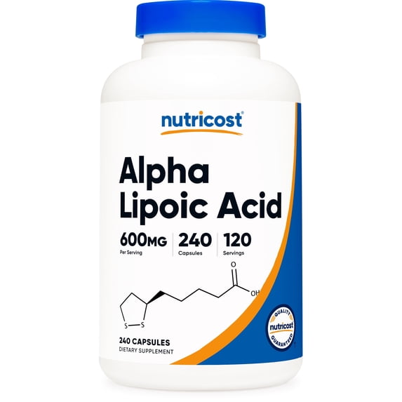 Nutricost Alpha Lipoic Acid 600 mg Vegetarian Capsules, Dietary ...