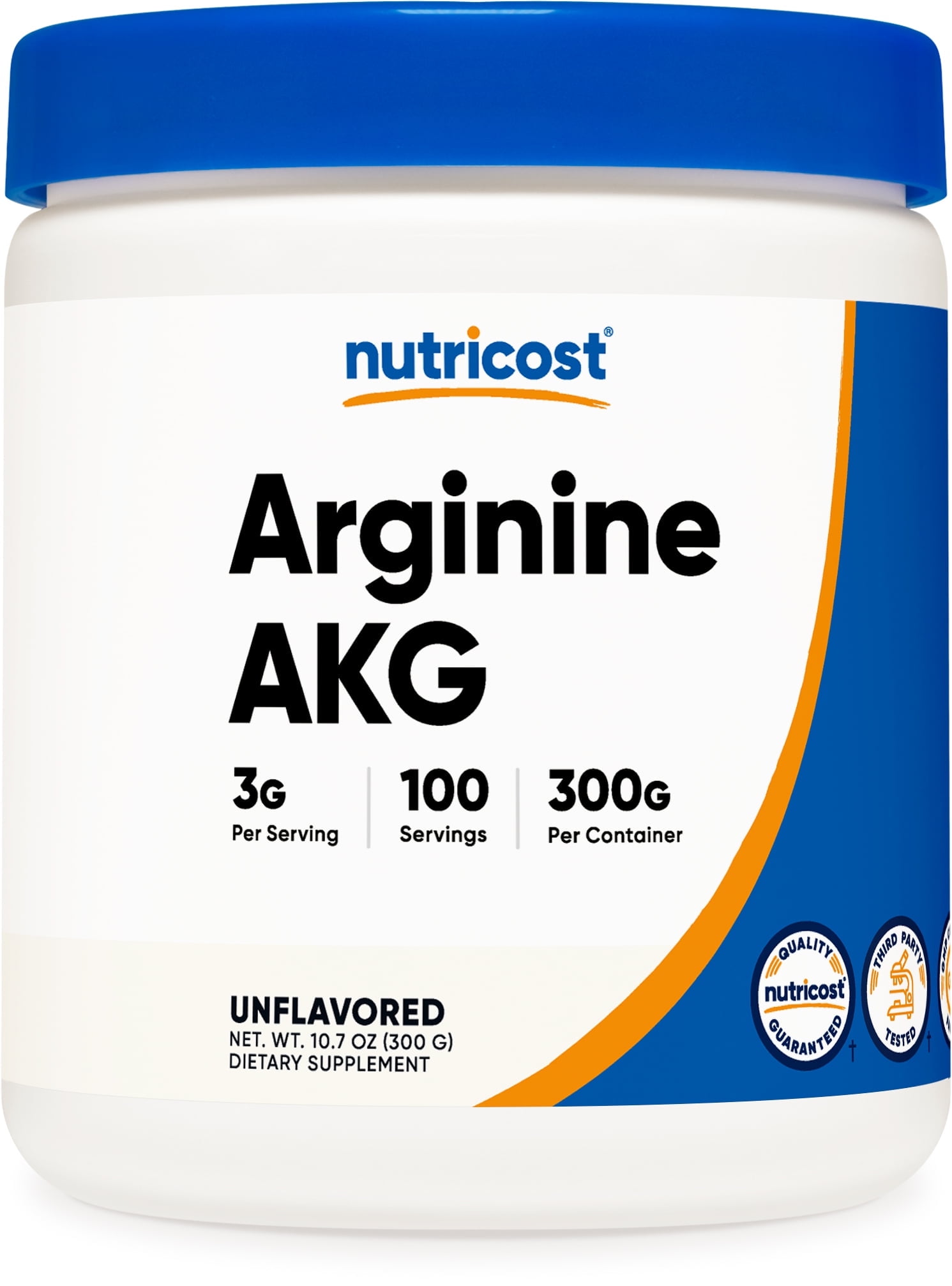 Nutricost Arginine AKG Powder 300 Grams, 100 Servings, Supplement ...
