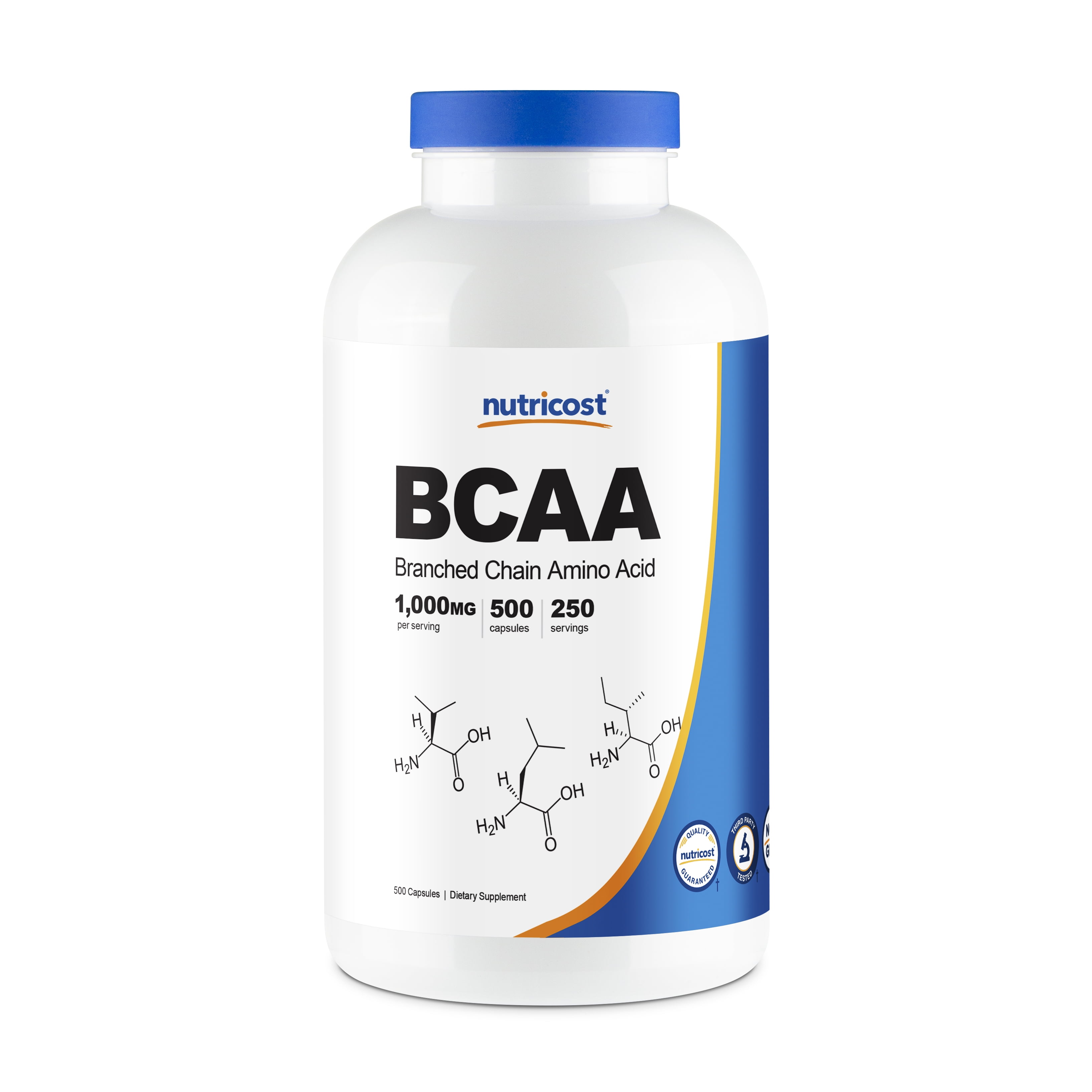 Nutricost Essential BCAA 1000mg, 500 Capsules, 250 Servings, Branched ...