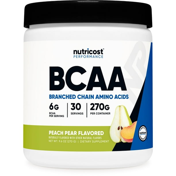 Nutricost BCAA Powder 2:1:1 (Peach Pear, 30 Servings) - Branched Chain ...