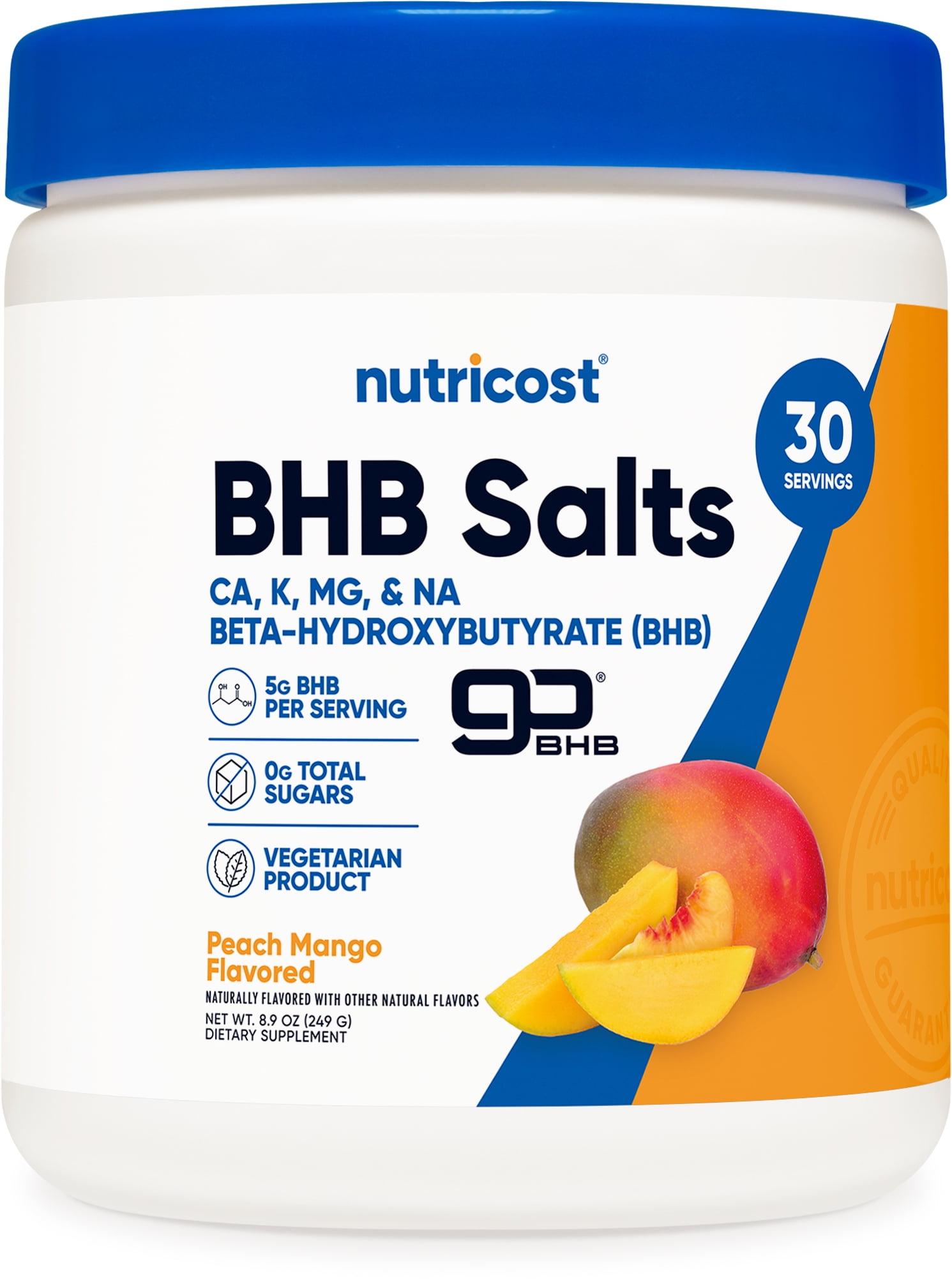 Nutricost BHB Salts Drink Mix (30 Servings, Peach Mango Flavored) (5G ...