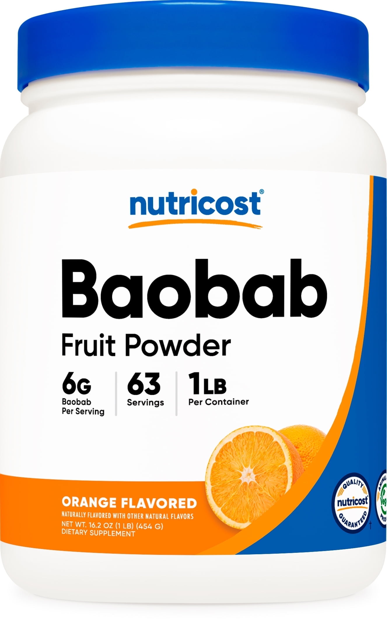Nutricost Baobab Fruit Powder (1 LB, Orange Flavored) - Vegan, Non-GMO, Gluten Free - Walmart.com