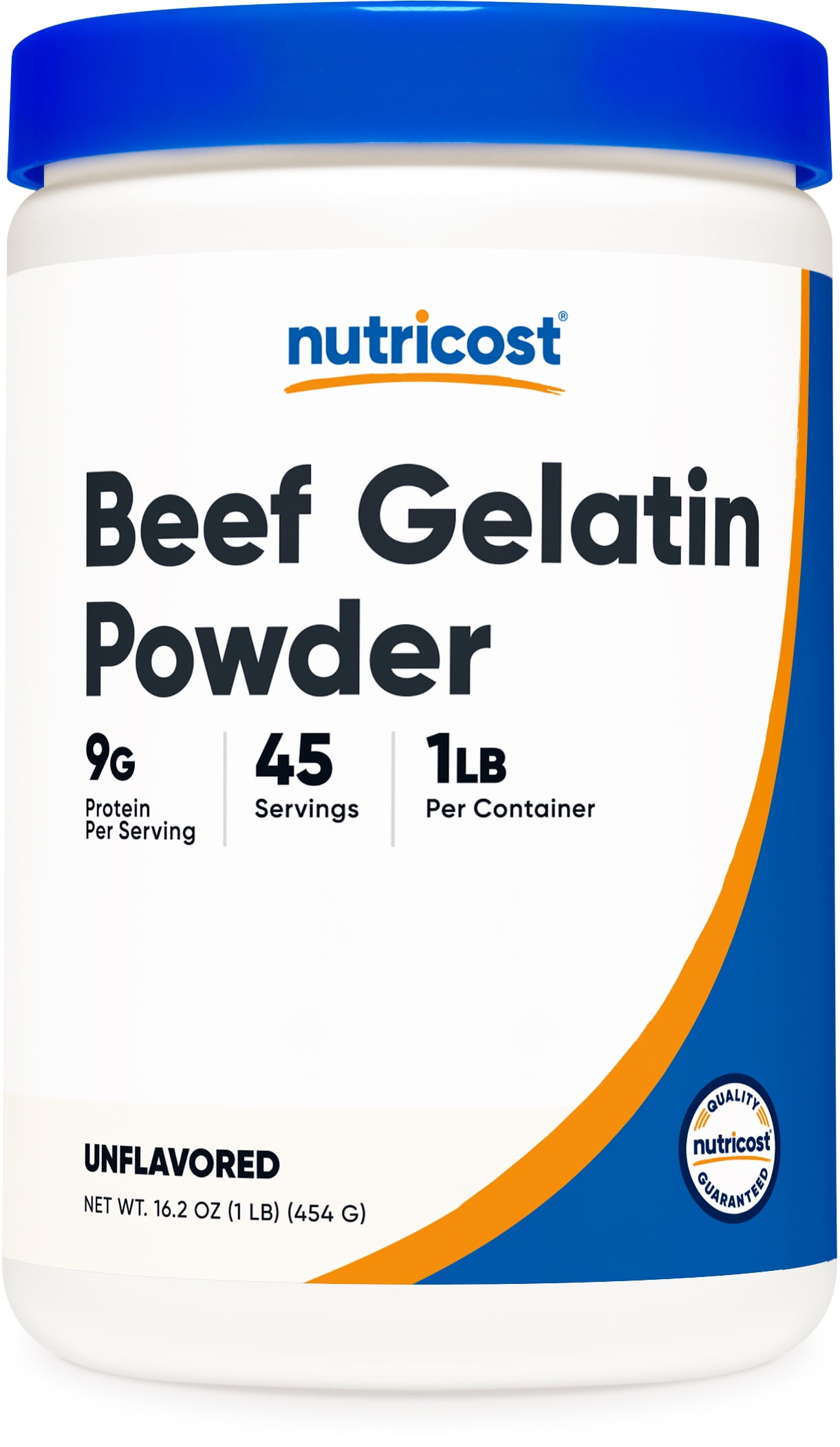 Nutricost Beef Gelatin Powder (1 LB) (Unflavored) - 45 Servings, 9 G ...