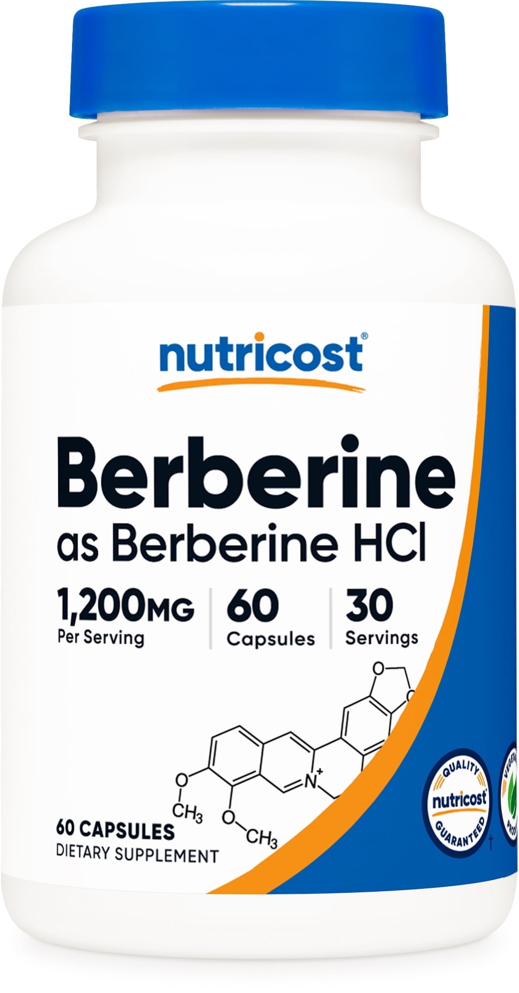 Nutricost Berberine HCl 600mg Gluten Free, 60 Veggie Capsules - Non-GMO ...