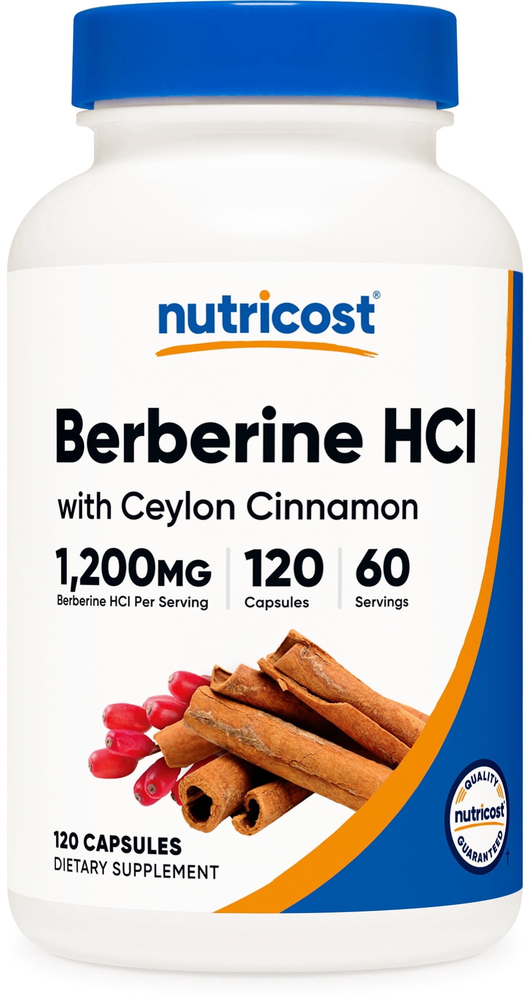 Nutricost Berberine HCl with Ceylon Cinnamon Capsules 120 Count Support ...