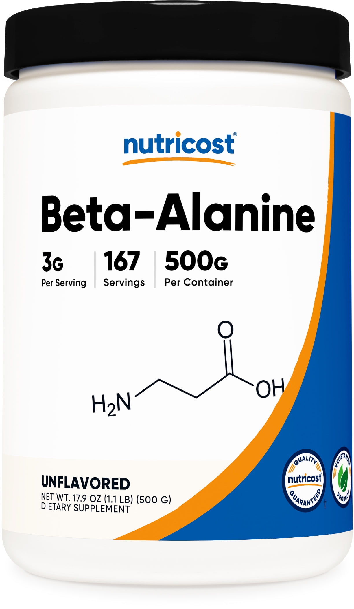 Nutricost Beta Alanine Powder 500 Grams - Pure Beta Alanine Supplement ...