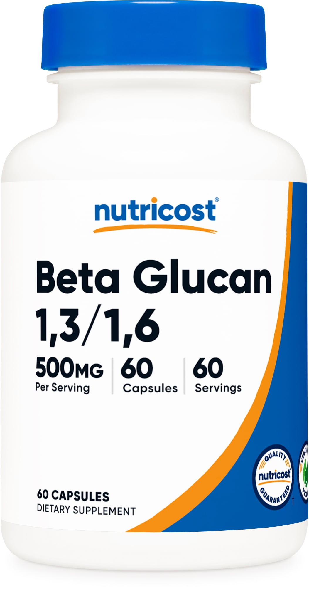 Nutricost Dietary Health Beta Glucan 500mg, 60 Vegetarian Capsules, 1 ...
