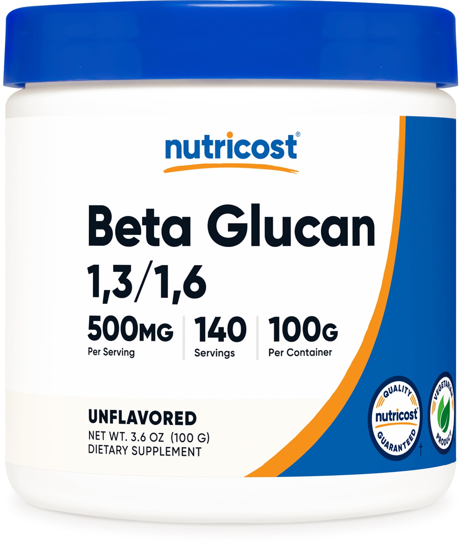Nutricost Beta Glucan Supplement Powder, 100 Grams, 140 Servings ...