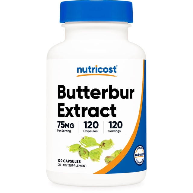 Nutricost Natural Butterbur Extract Herbal Supplement, 75mg, 120 Gluten ...