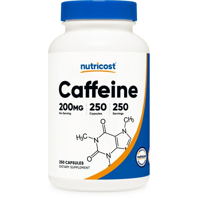 Nutricost Caffeine Pills, 200mg Per Serving (250 Caps) - Walmart.com