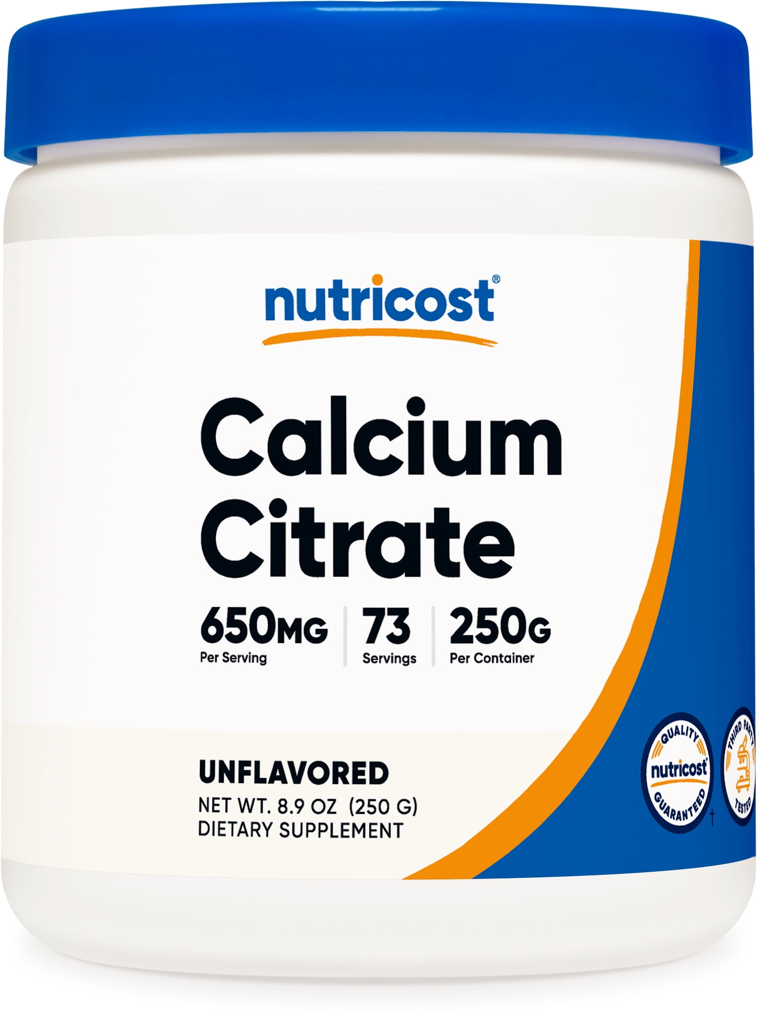 Nutricost Calcium Citrate Powder 250g Unflavored Granulated Supplement ...