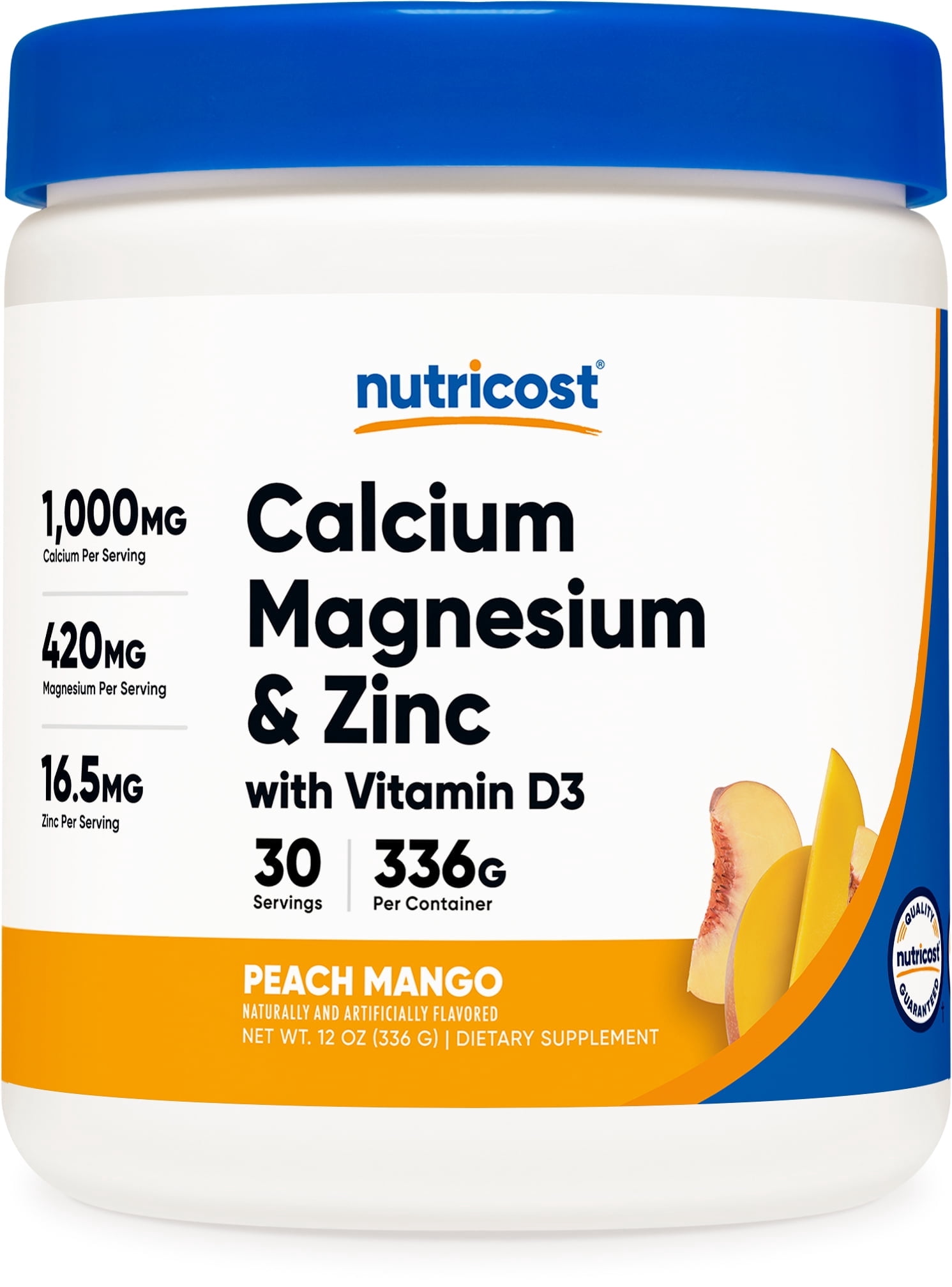 Nutricost Calcium Magnesium Zinc Citrates with Vitamin D3 Powder, 30 ...