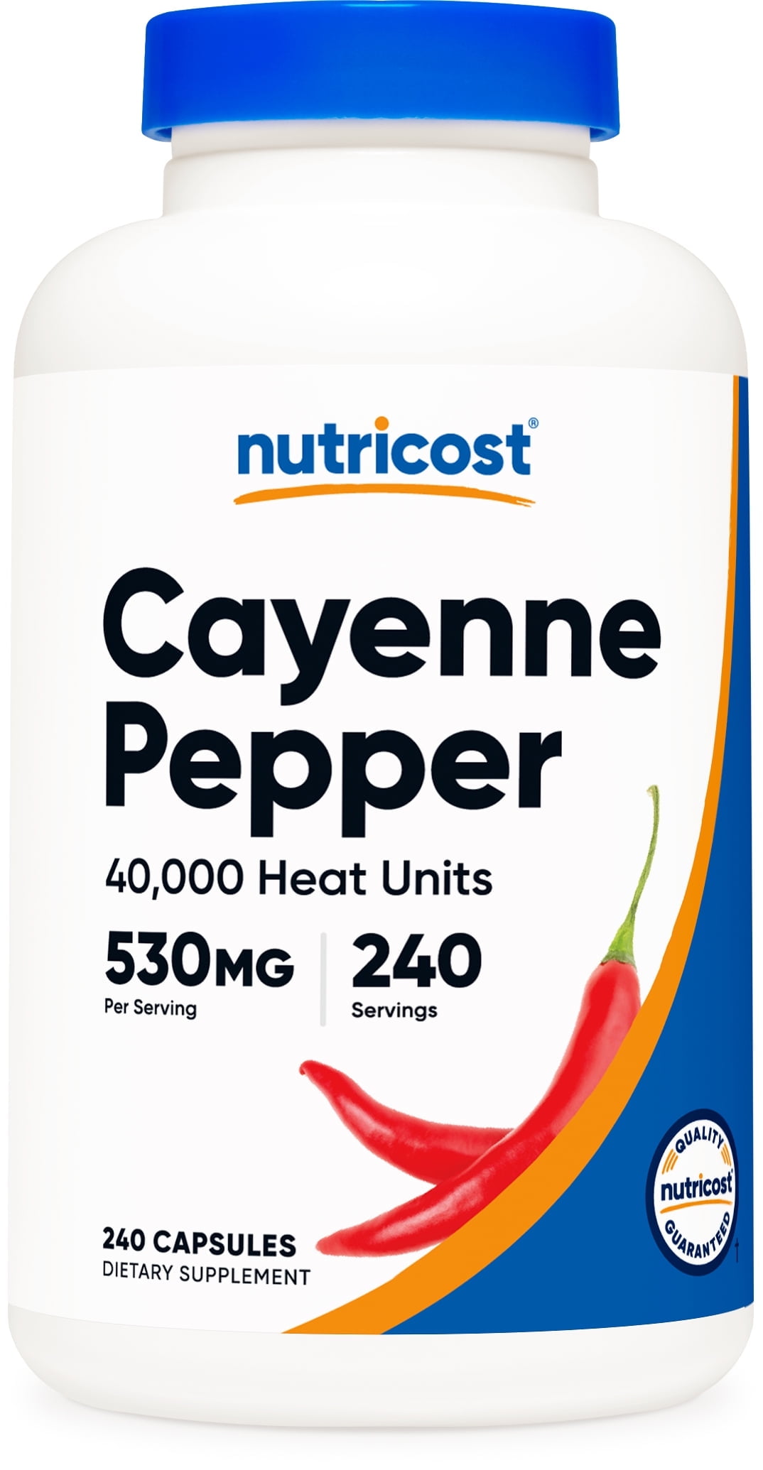 Nutricost Cayenne Pepper Capsules 530mg, 240 Servings with 40,000 Heat ...