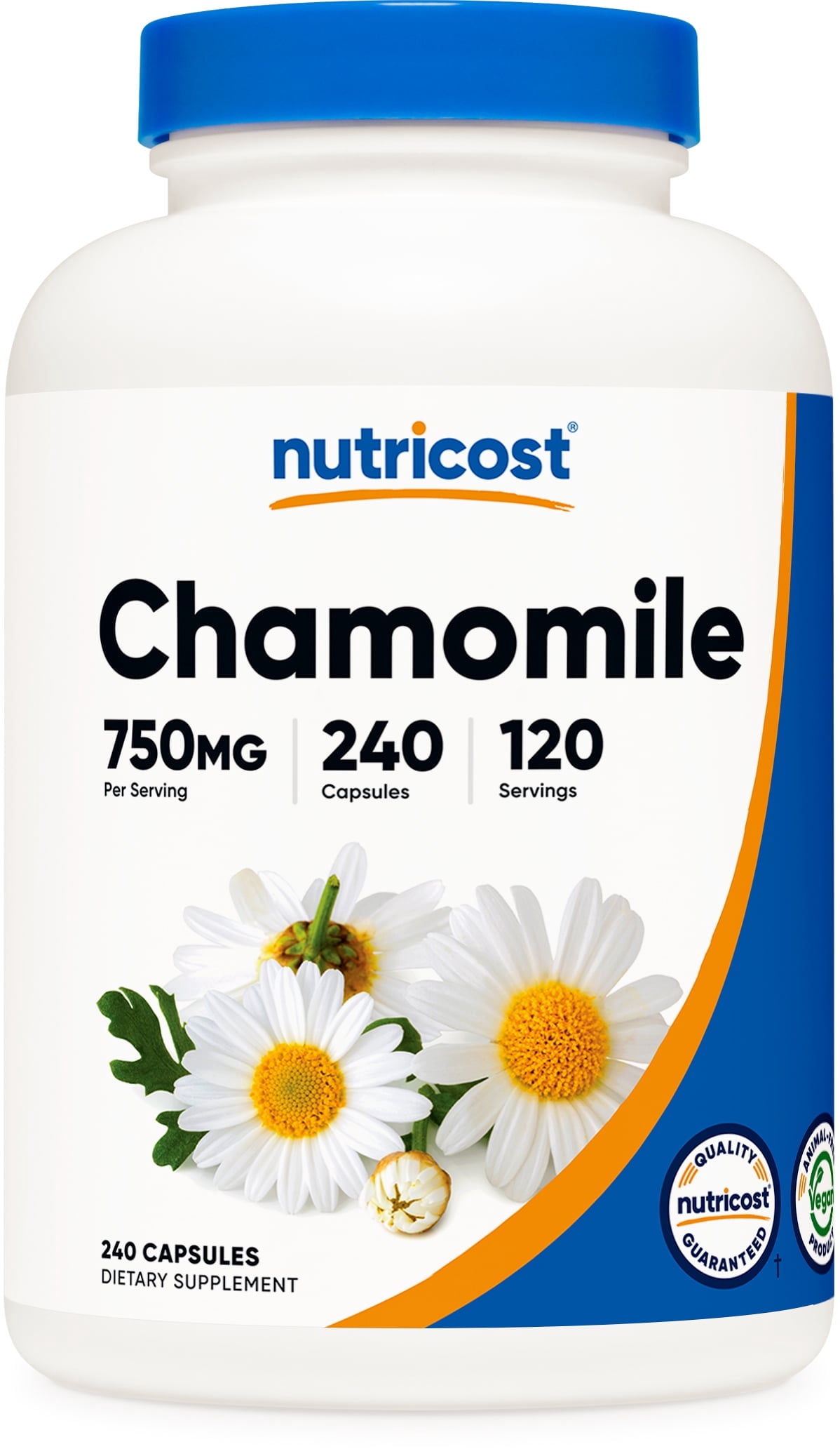 Nutricost Chamomile 750mg Vegetarian Capsules, 120 Servings, 240 ...