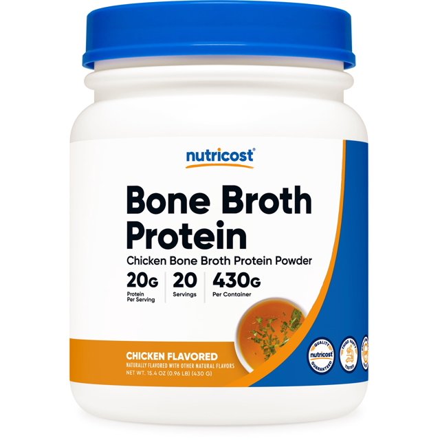 Nutricost Chicken Bone Broth Protein (Chicken Flavored, 20 Servings ...